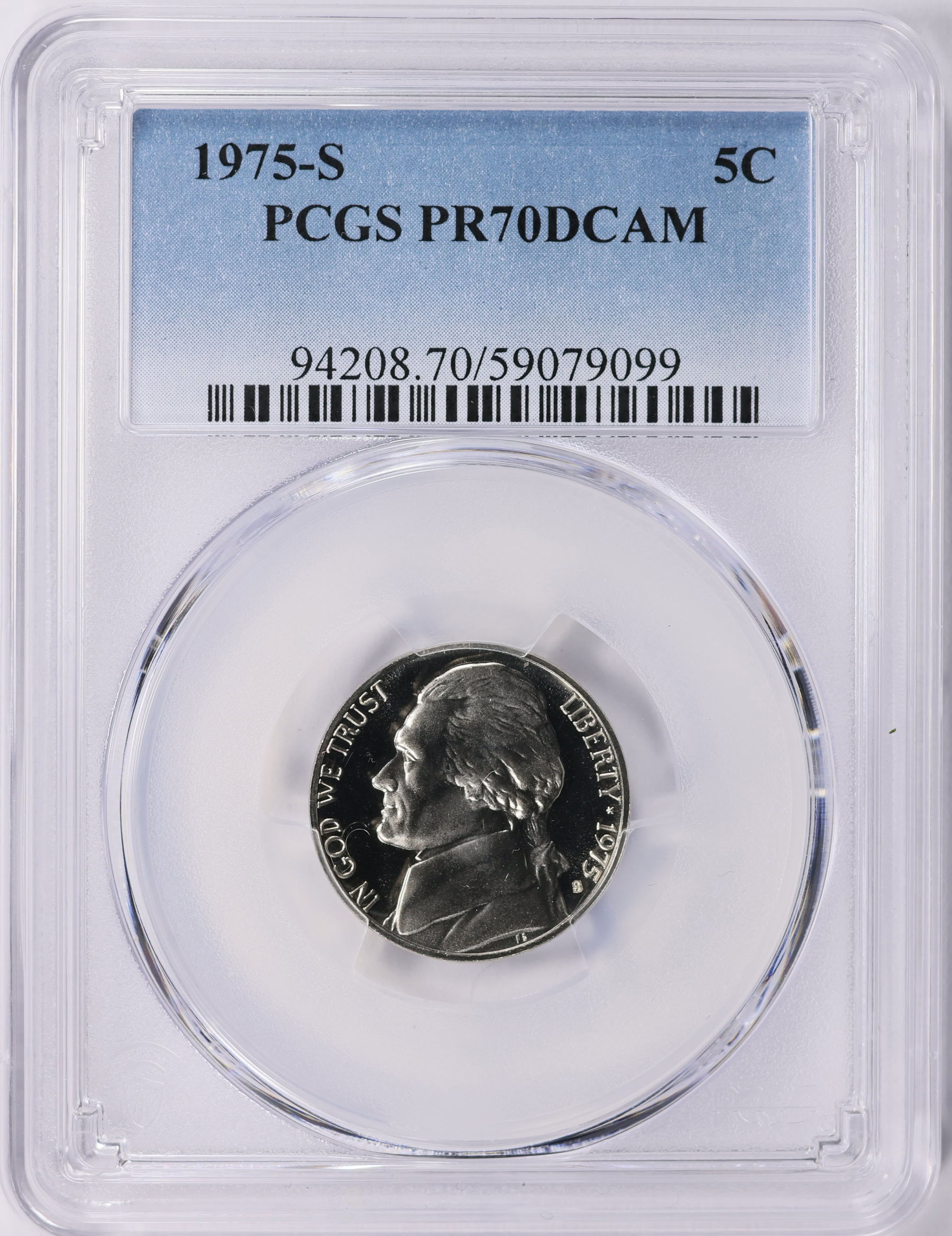 1975-S Jefferson Nickel PCGS Proof-70 DCAM (Item 1849377 ...