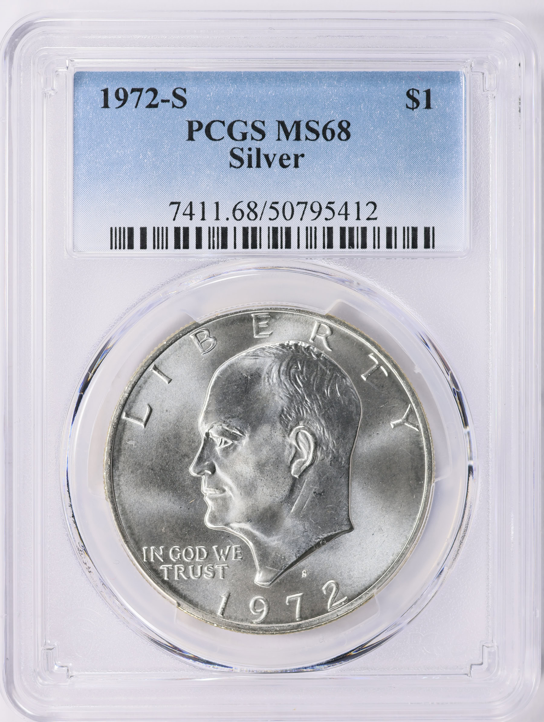 1972-S Eisenhower Dollar Silver PCGS MS-68 (Item 1849391) | GreatCollections Coin Auctions