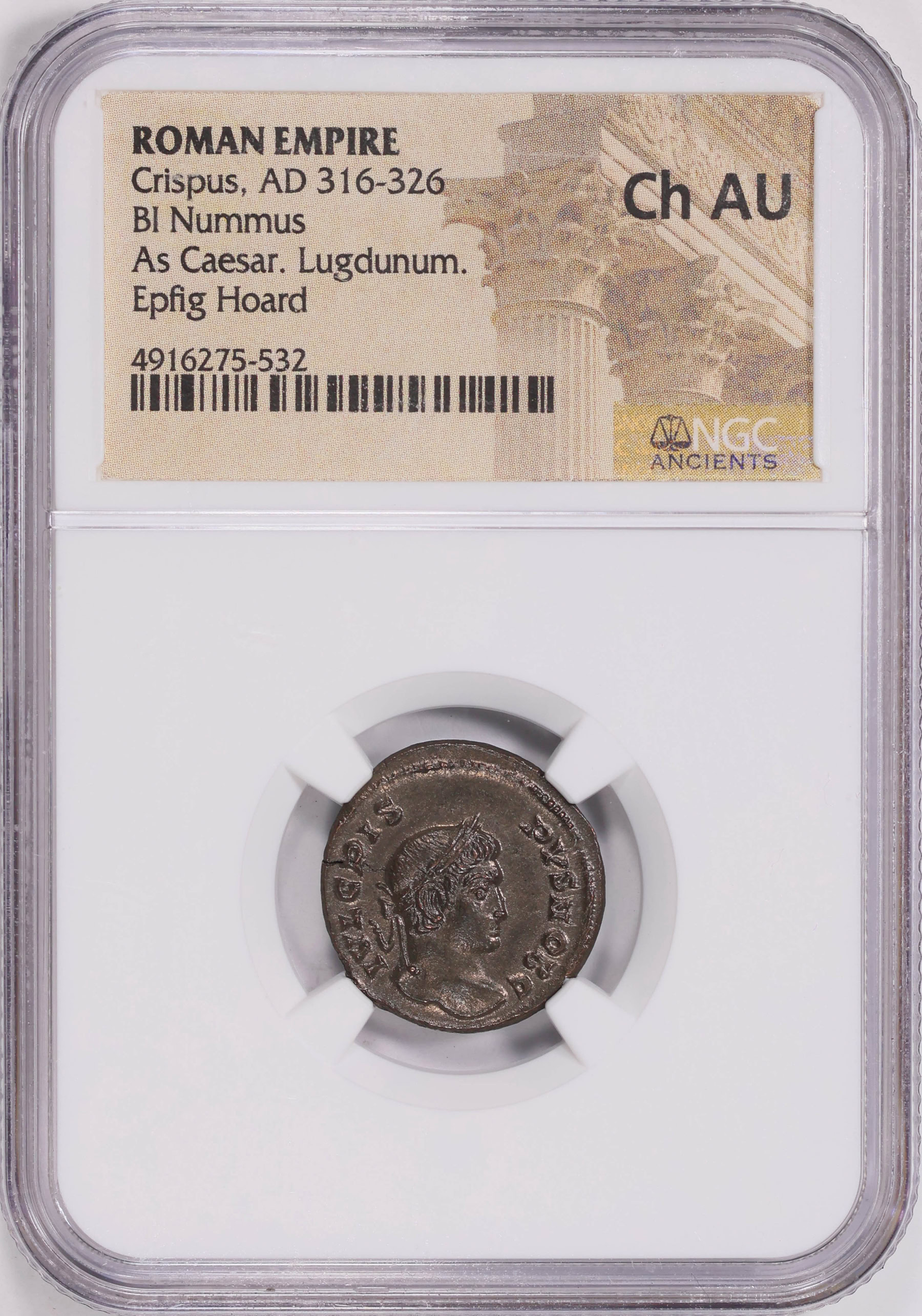 Ancient Roman Empire, Crispus as Caesar (A.D. 316-326) A.D. 323 BI ...