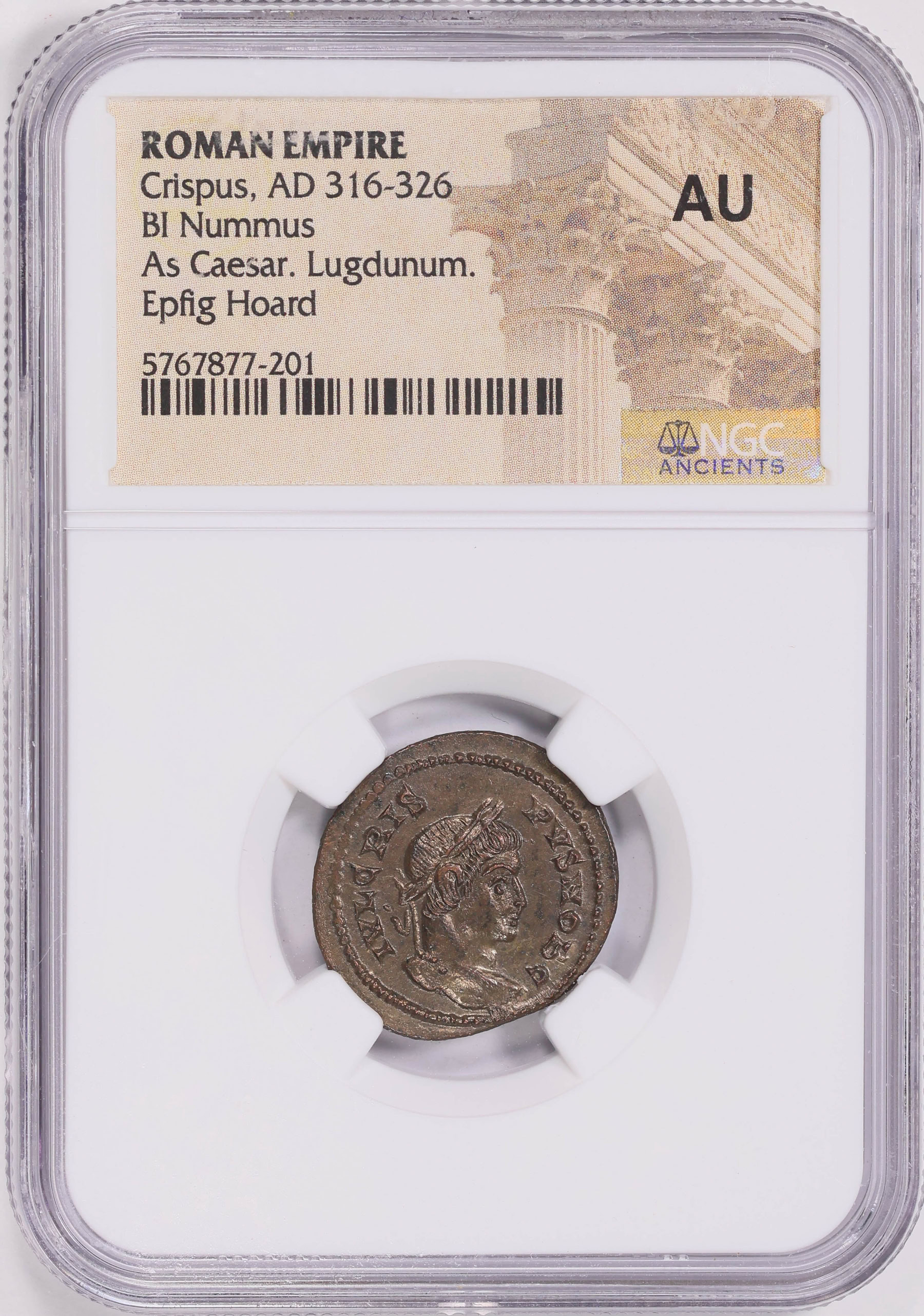 Ancient Roman Empire, Crispus as Caesar (A.D. 316-326) A.D. 323 BI ...