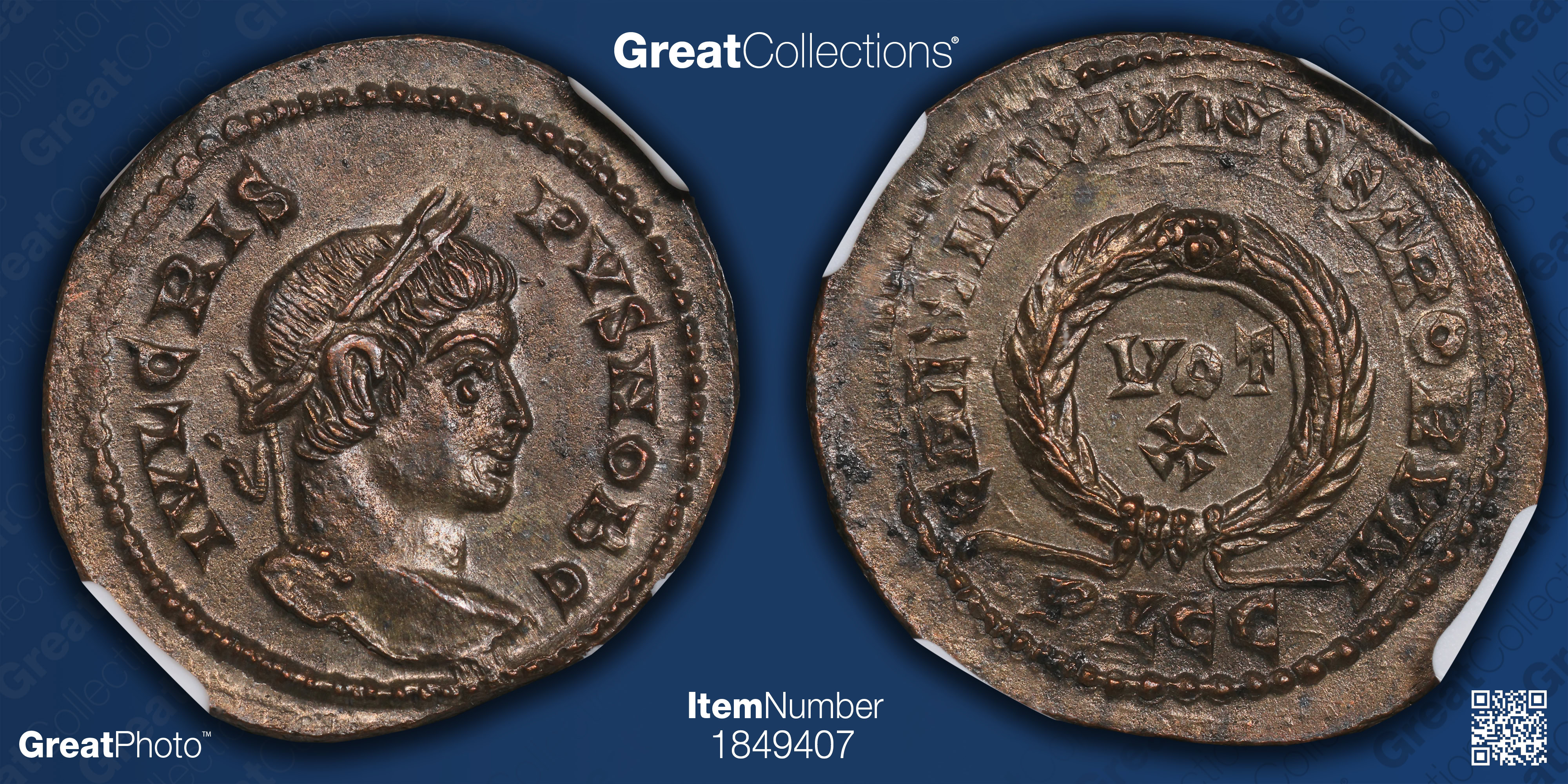 Ancient Roman Empire, Crispus as Caesar (A.D. 316-326) A.D. 323 BI ...