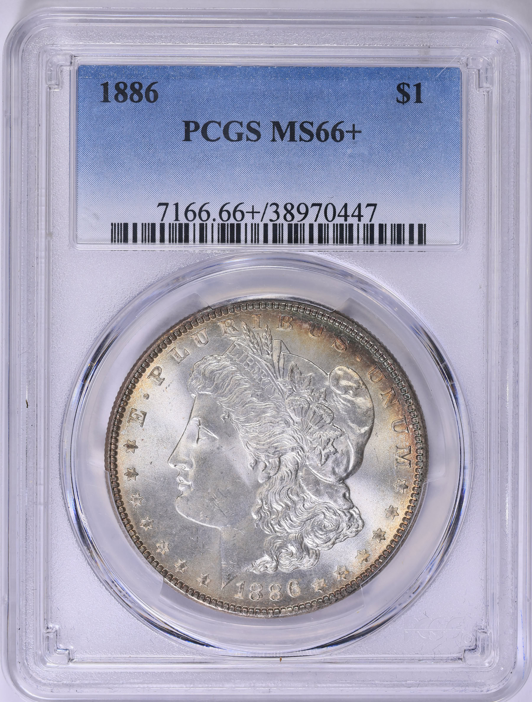 1886 Morgan Silver Dollar PCGS MS-66+ (Toned) (Item 1849443) | GreatCollections Coin Auctions