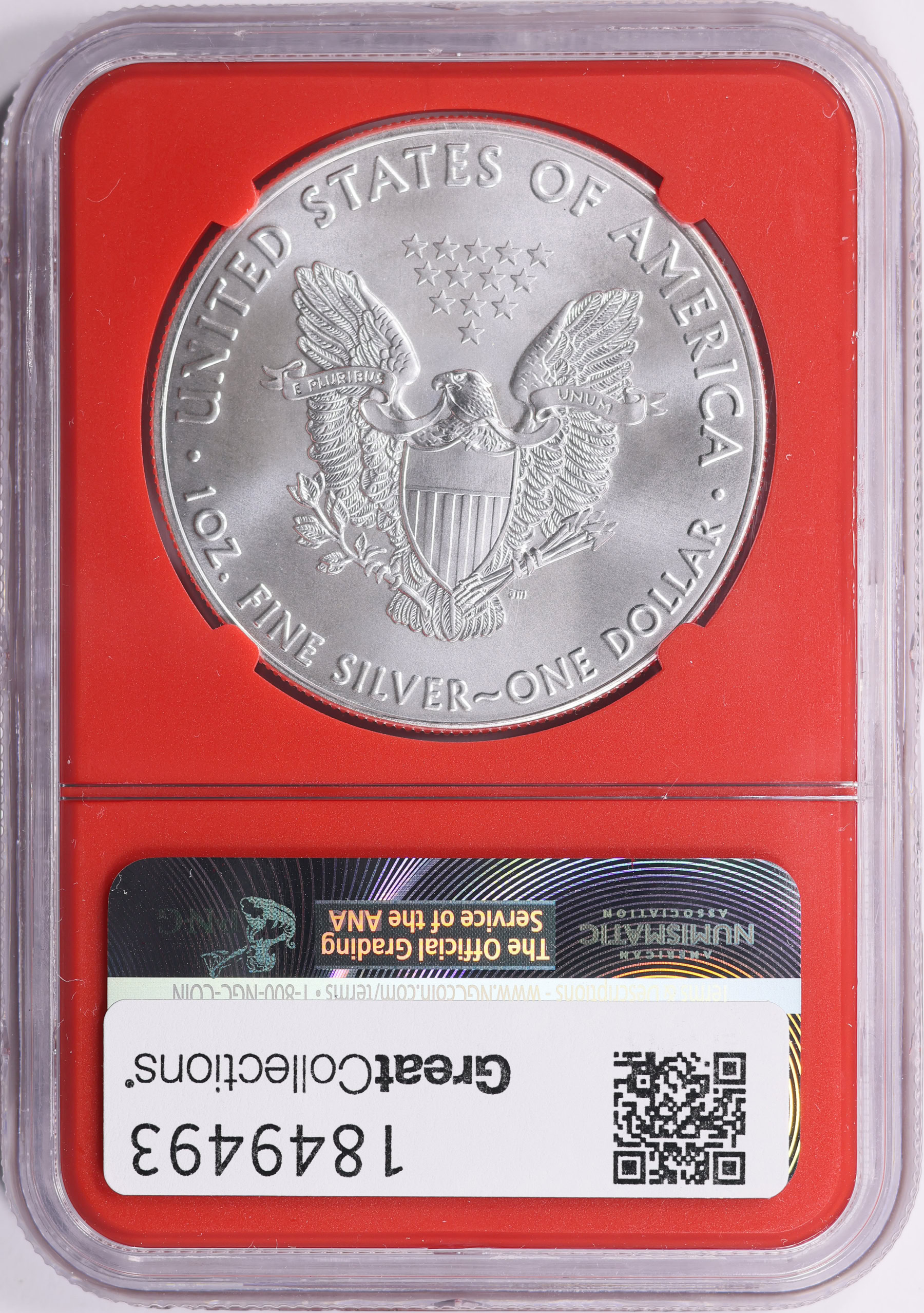 2016 $1 Silver Eagle 30th Anniversary First Day of Issue NGC MS-70 (Red Frame Holder) (Item ...