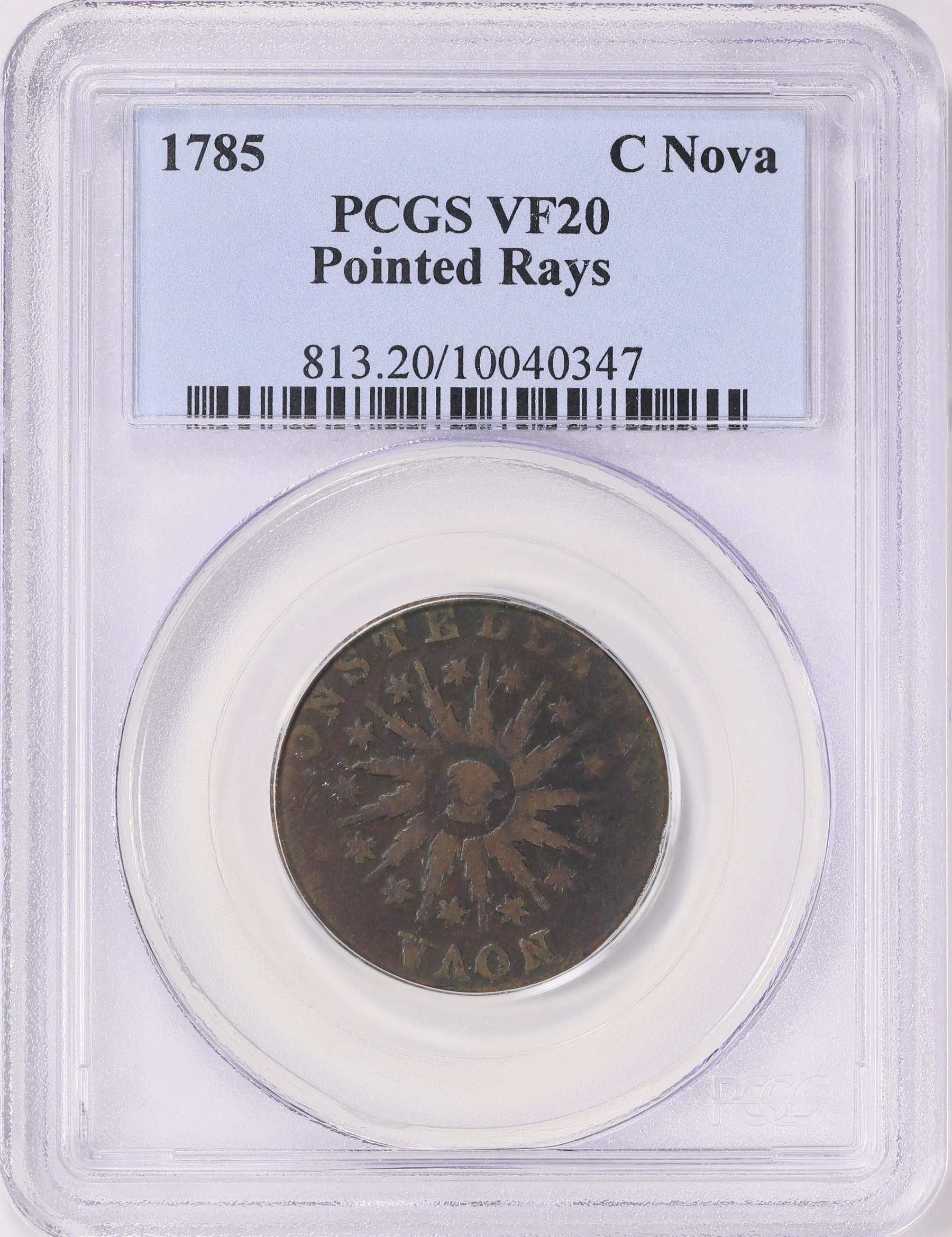1785 Nova Constellatio Pointed Rays PCGS VF-20 (Item 1849538) | GreatCollections Coin Auctions