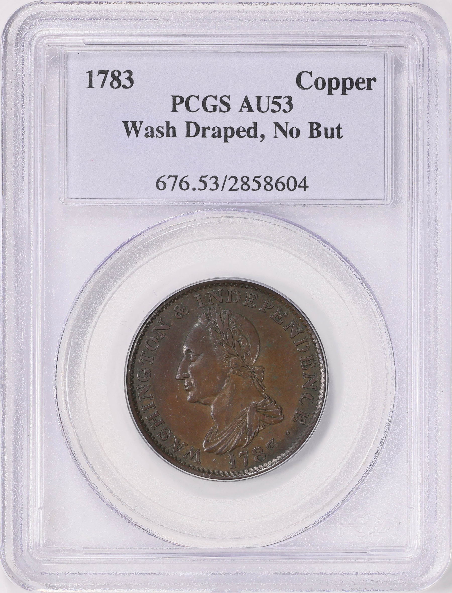 1783 Washington Copper Draped Bust, No Button PCGS AU-53 (Item 1849539 ...