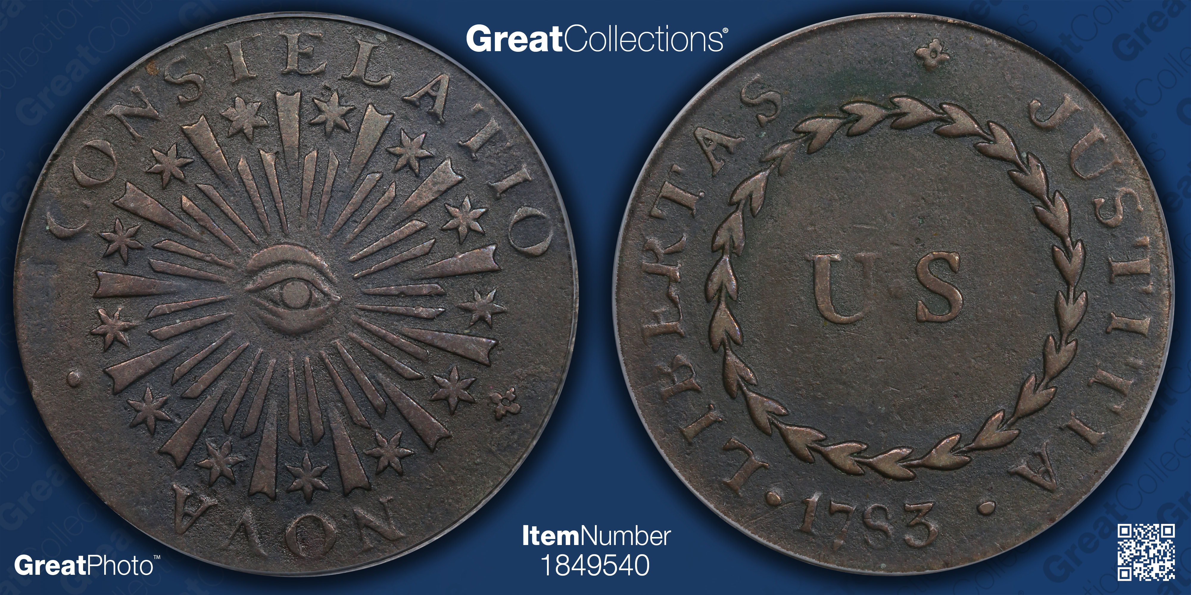 1783 Nova Constellatio Blunt Rays PCGS VF-35 (Item 1849540 ...