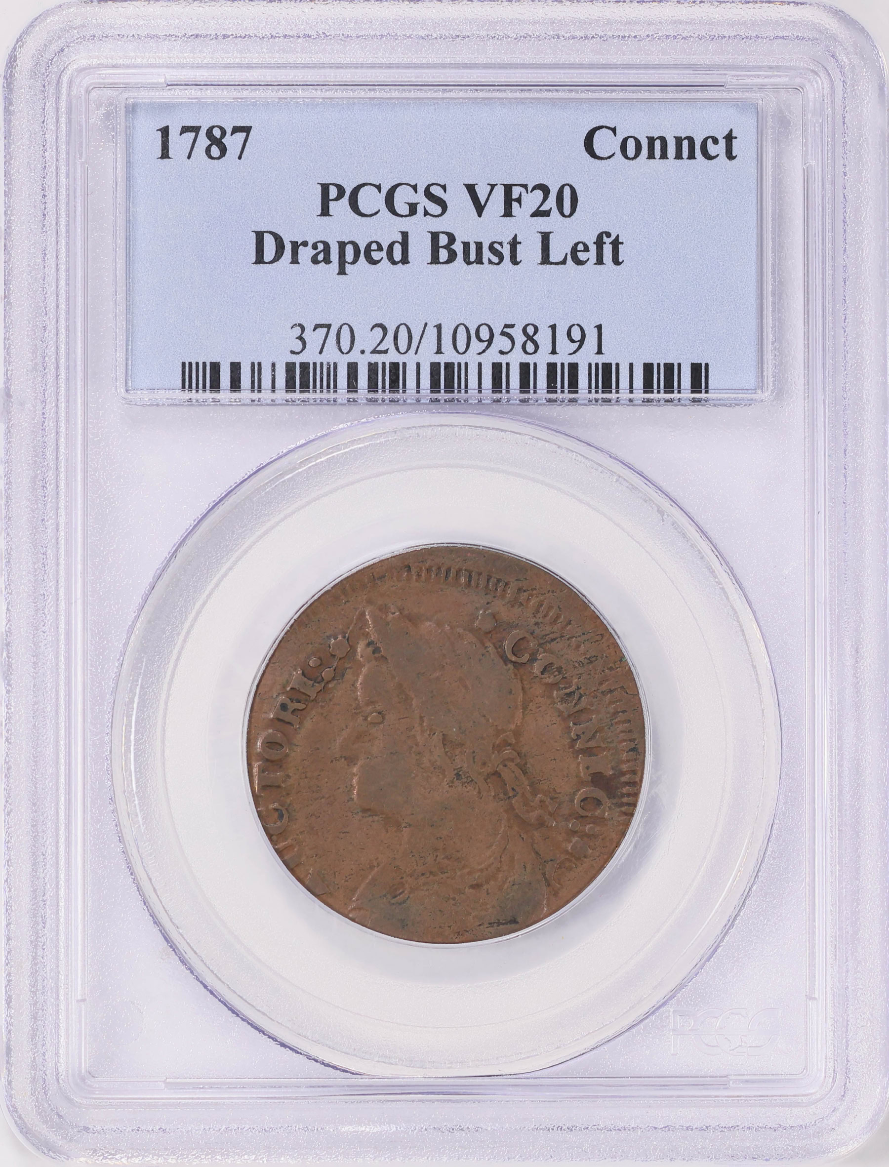 1787 Connecticut Copper Draped Bust Left PCGS VF-20 (Item 1849541 ...