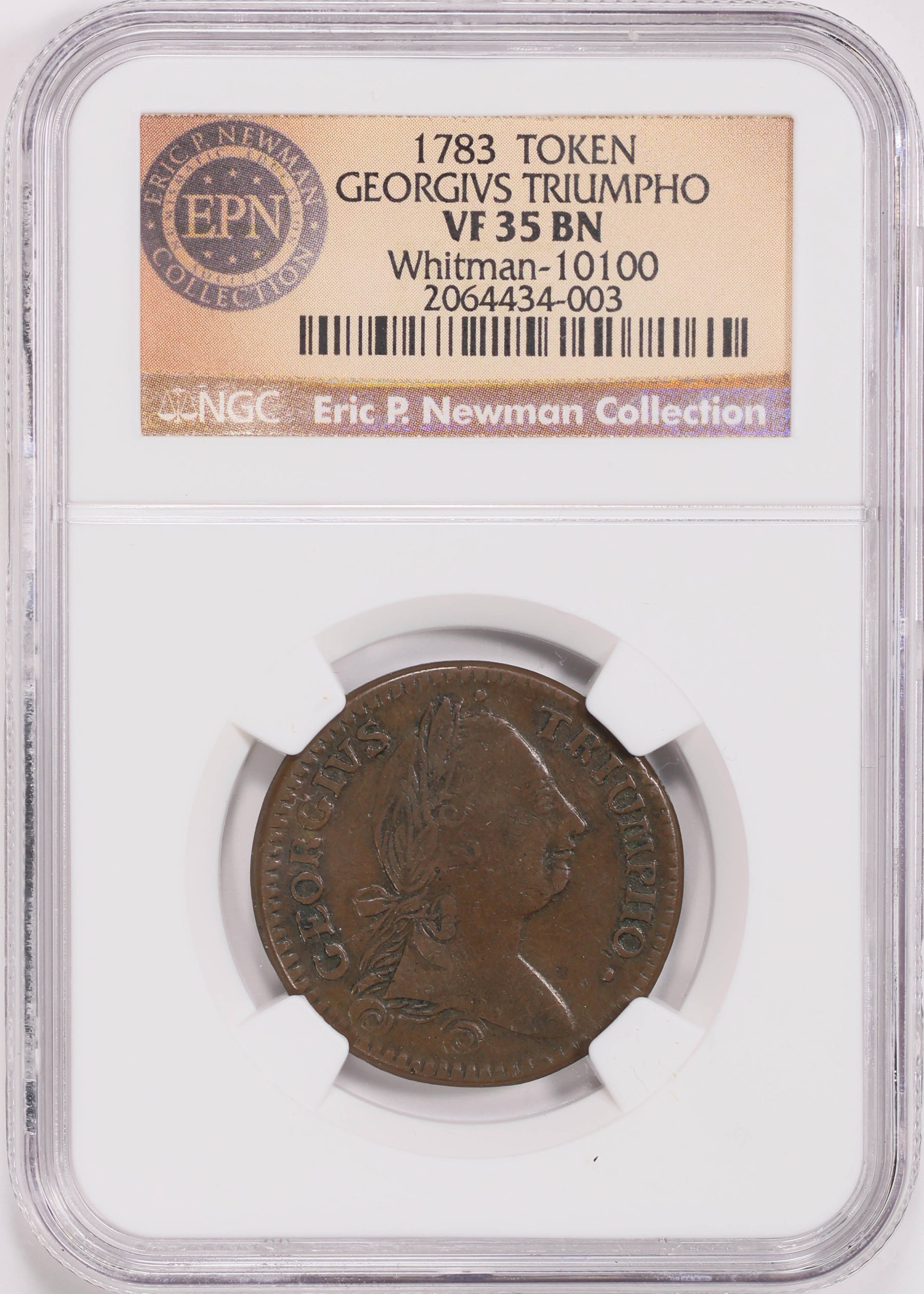 1783 Washington Copper Georgivs Triumpho NGC VF-35 BN (Ex: Eric P ...