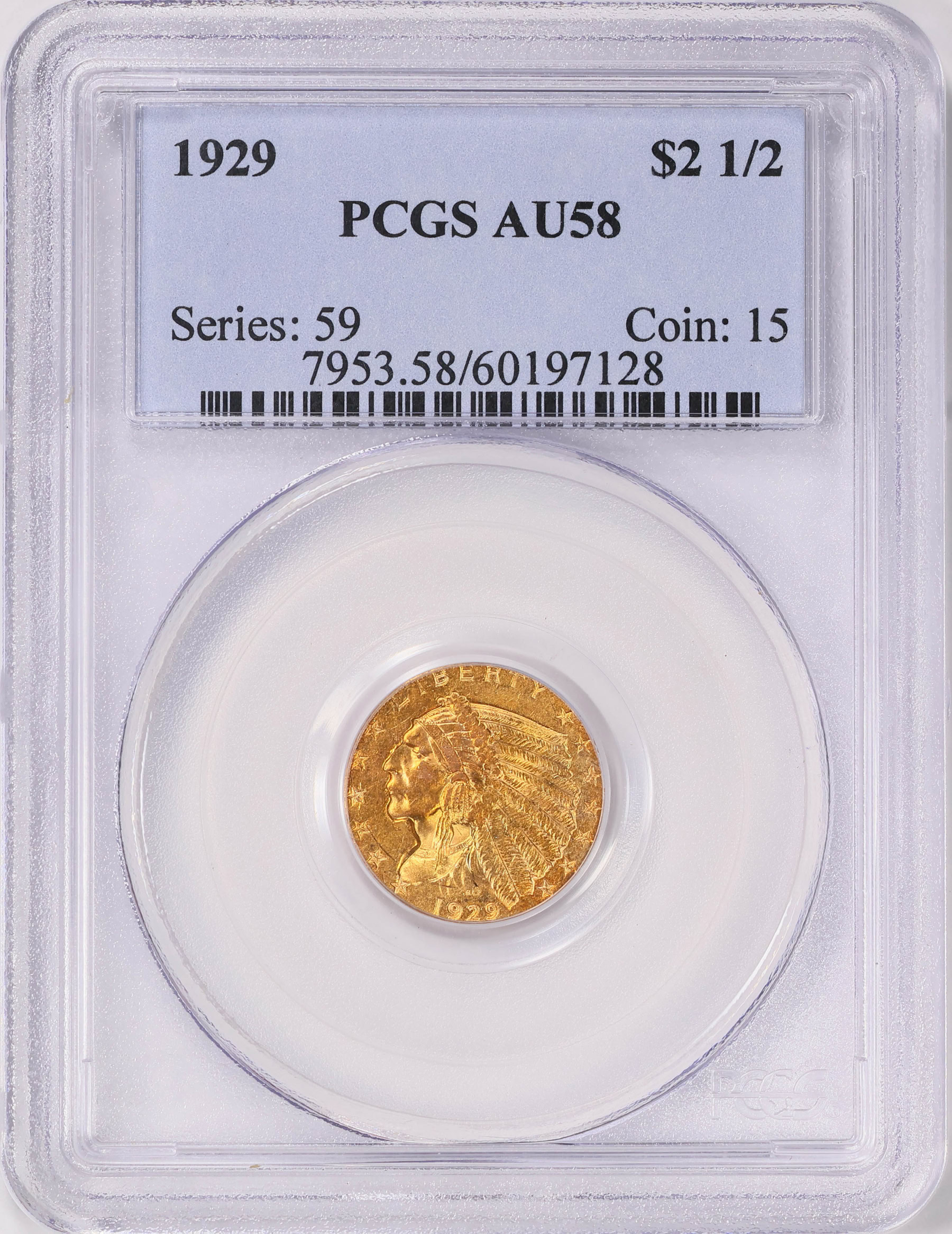 1929 Indian Gold Quarter Eagle PCGS AU-58 (Item 1849553 ...