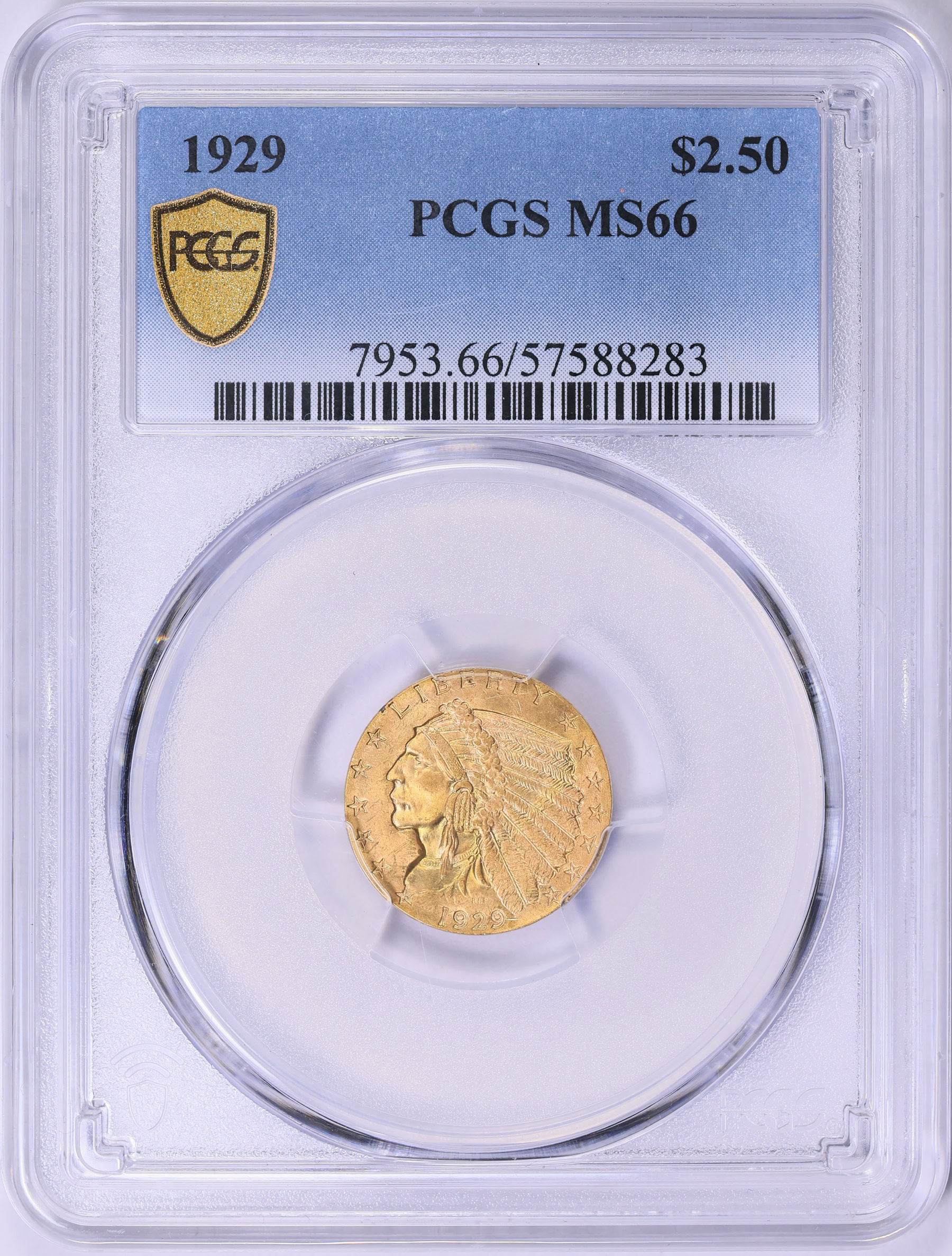 1929 Indian Gold Quarter Eagle PCGS MS-66 (Item 1849581 ...
