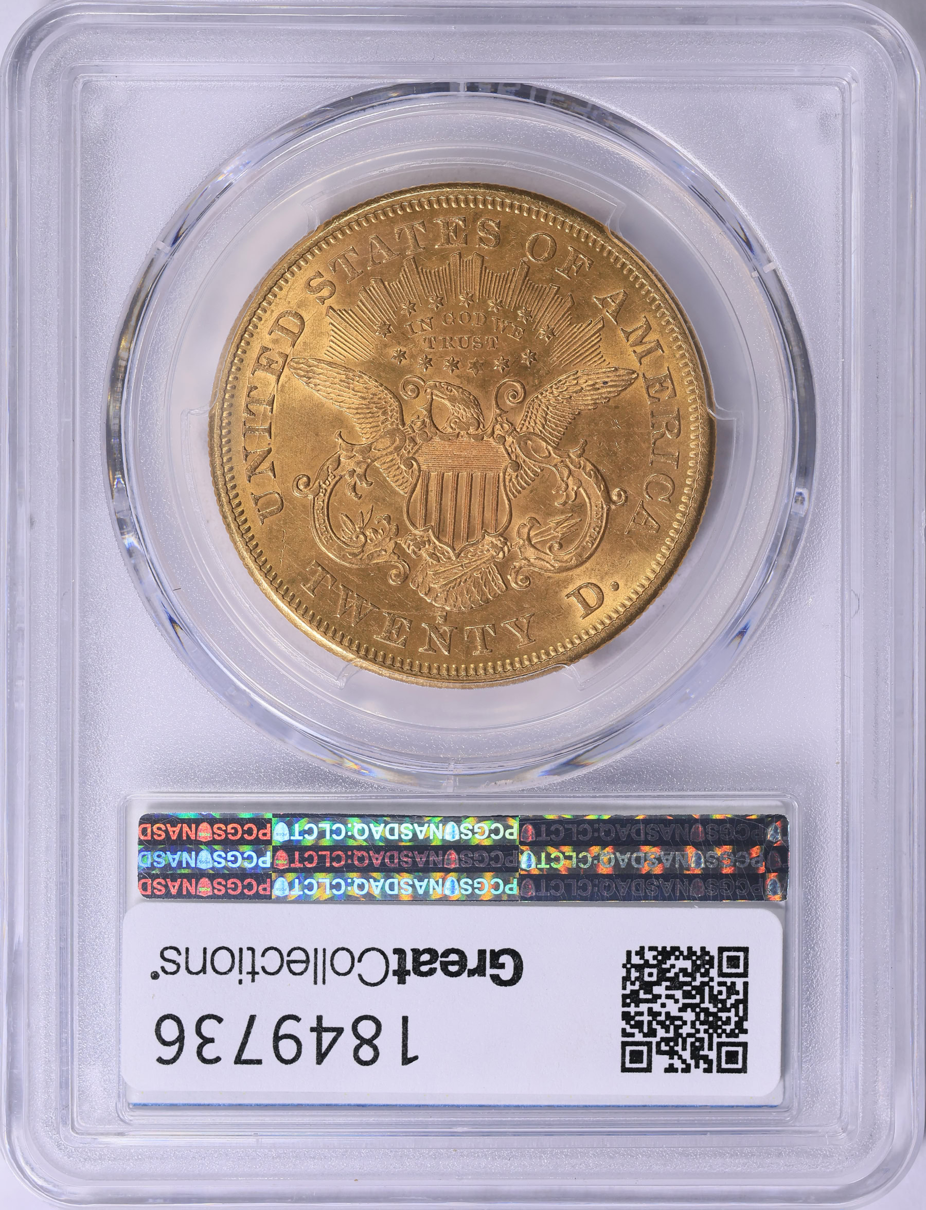 1874-S Liberty Gold Double Eagle PCGS AU-58 (Item 1849736) | GreatCollections Coin Auctions