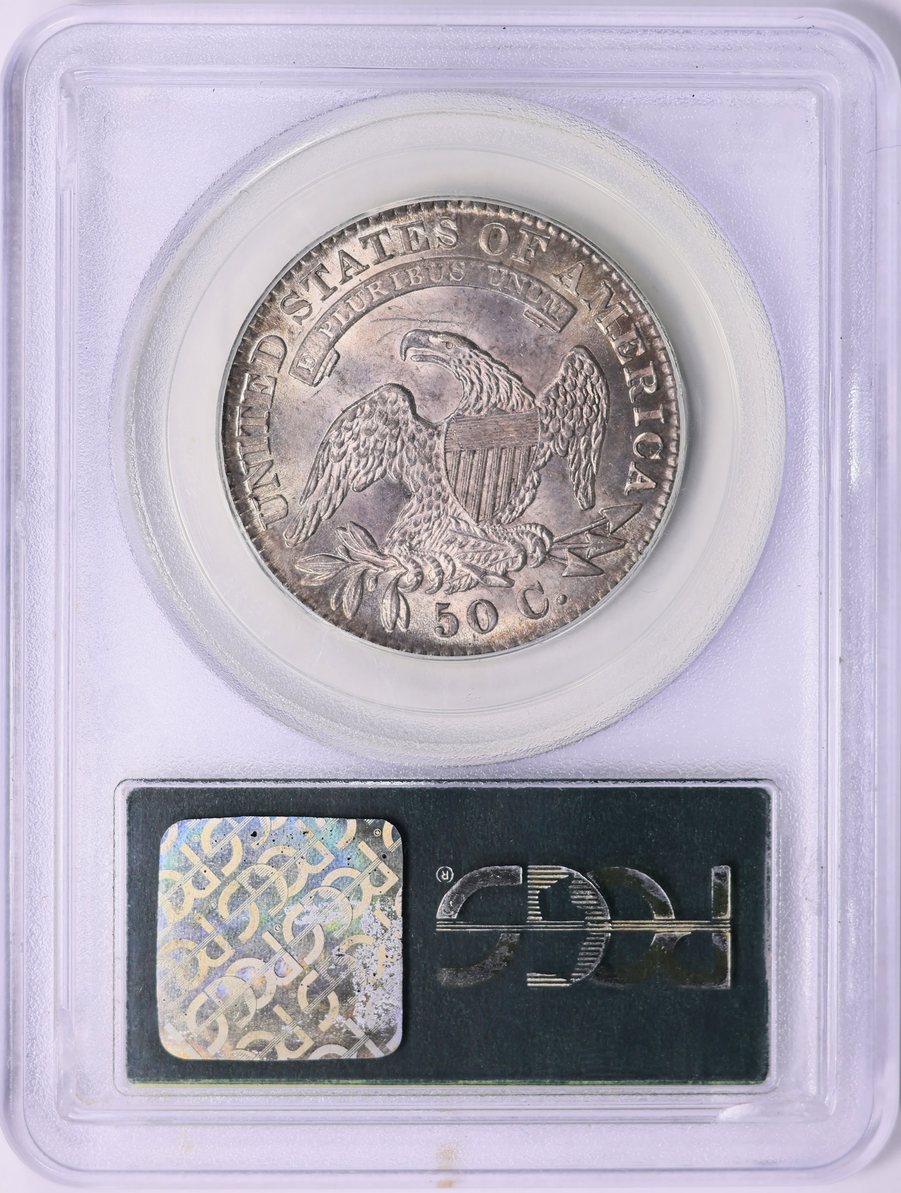 1830 Capped Bust Half Dollar Small 0 PCGS MS-64 (CAC Green) OGH (Toned ...