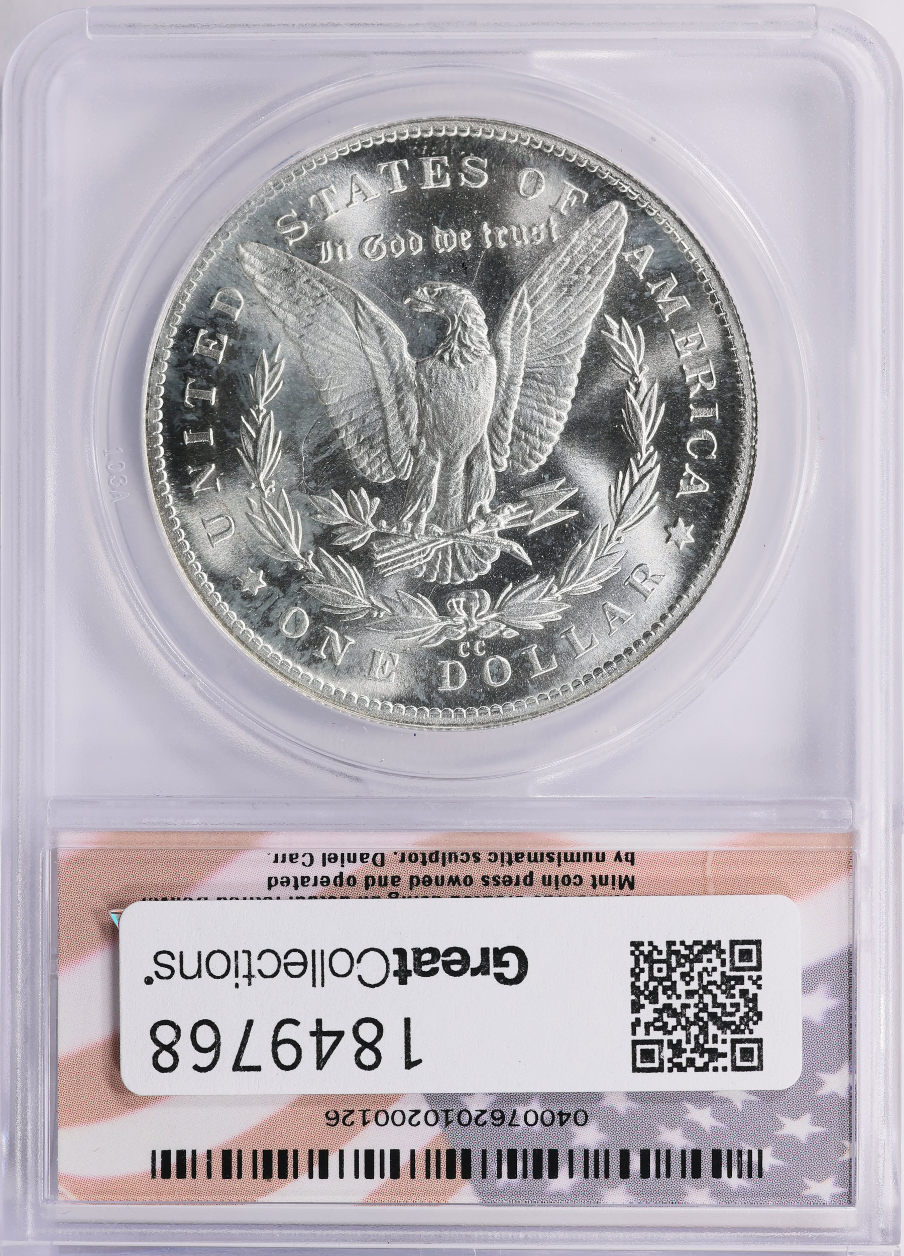 2021-CC Silver Eagle / Morgan Dollar Design Overstruck on Silver Eagle ...