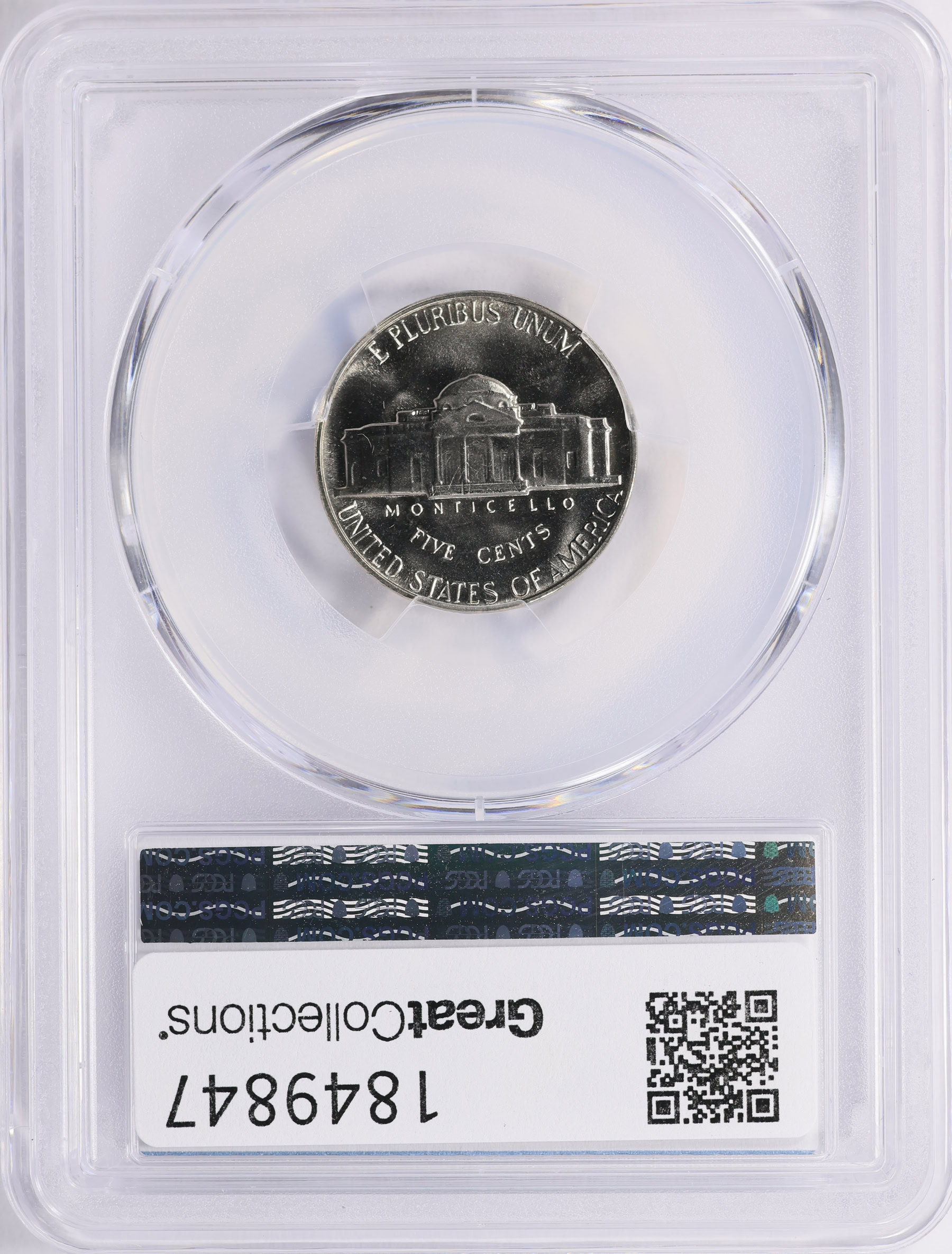1965 Jefferson Nickel SMS PCGS SP-67 (Item 1849847) | GreatCollections ...
