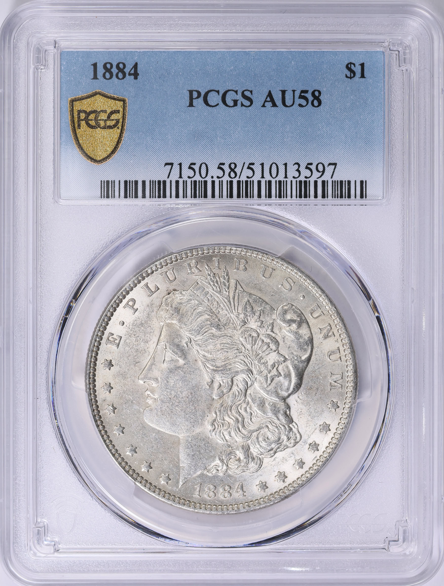 1884 Morgan Silver Dollar PCGS AU-58 (Item 1849907) | GreatCollections Coin Auctions