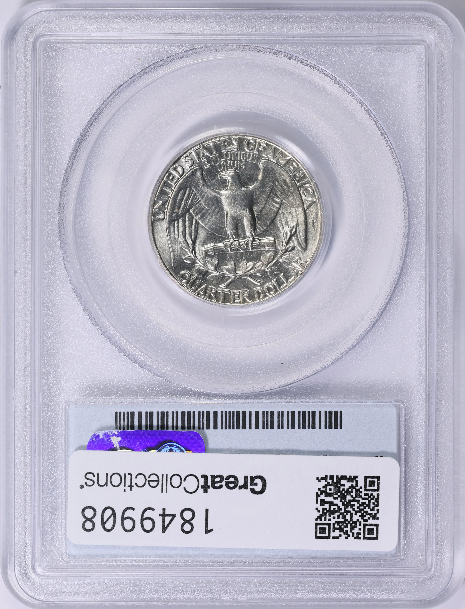 1960 Washington Quarter PCGS MS-66 (Item 1849908) | GreatCollections ...