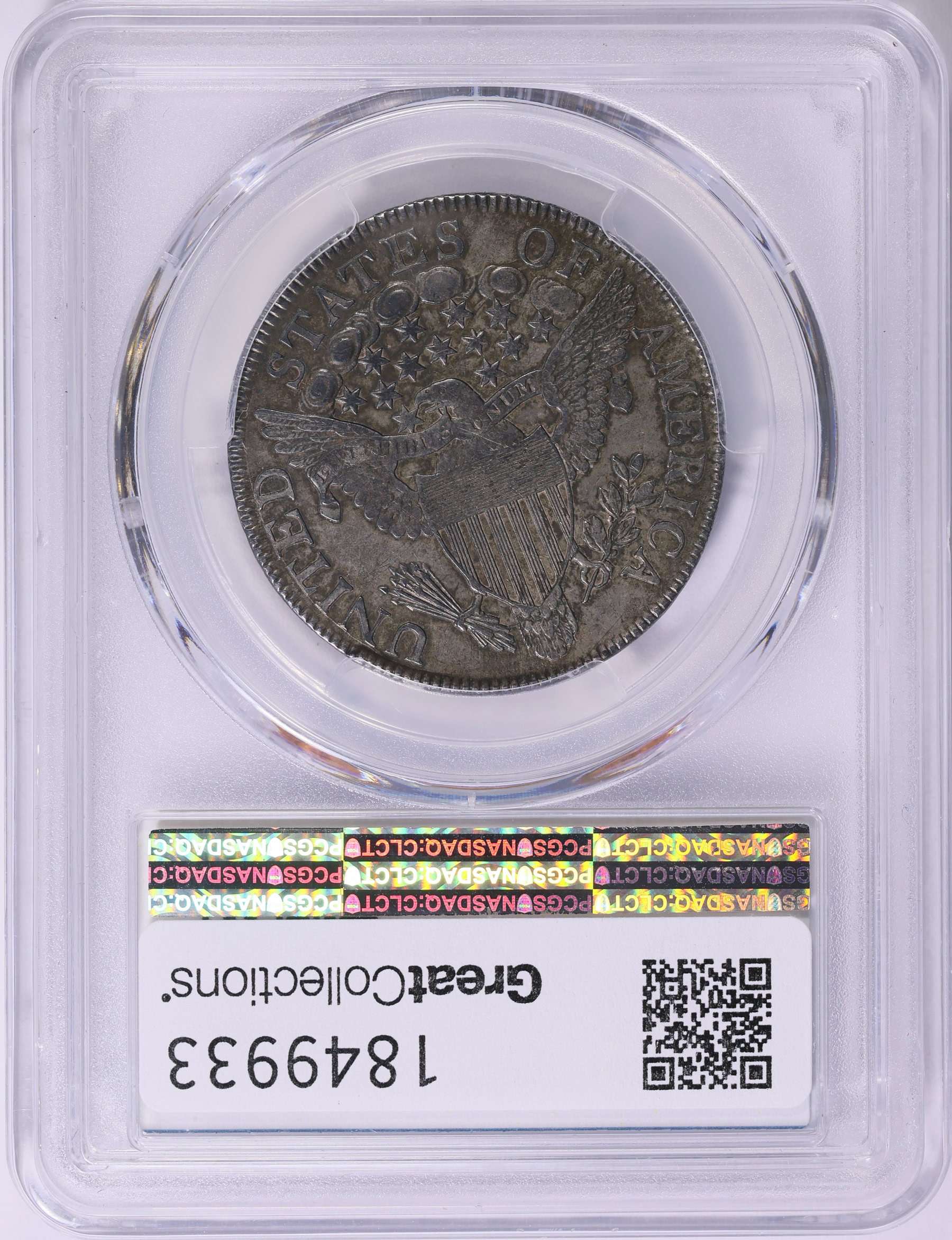 1806 Draped Bust Half Dollar Pointed 6, Stem Through Claw PCGS VF-35 ...