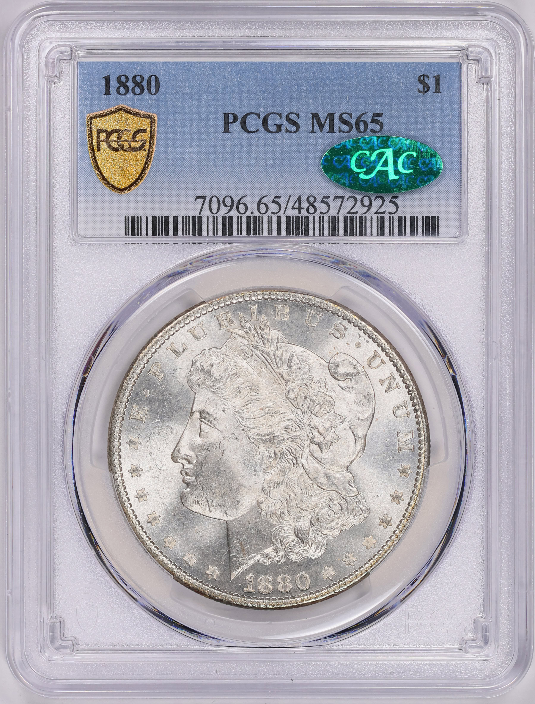 1880 Morgan Silver Dollar PCGS MS-65 (CAC Green) (Item 1849957) | GreatCollections Coin Auctions
