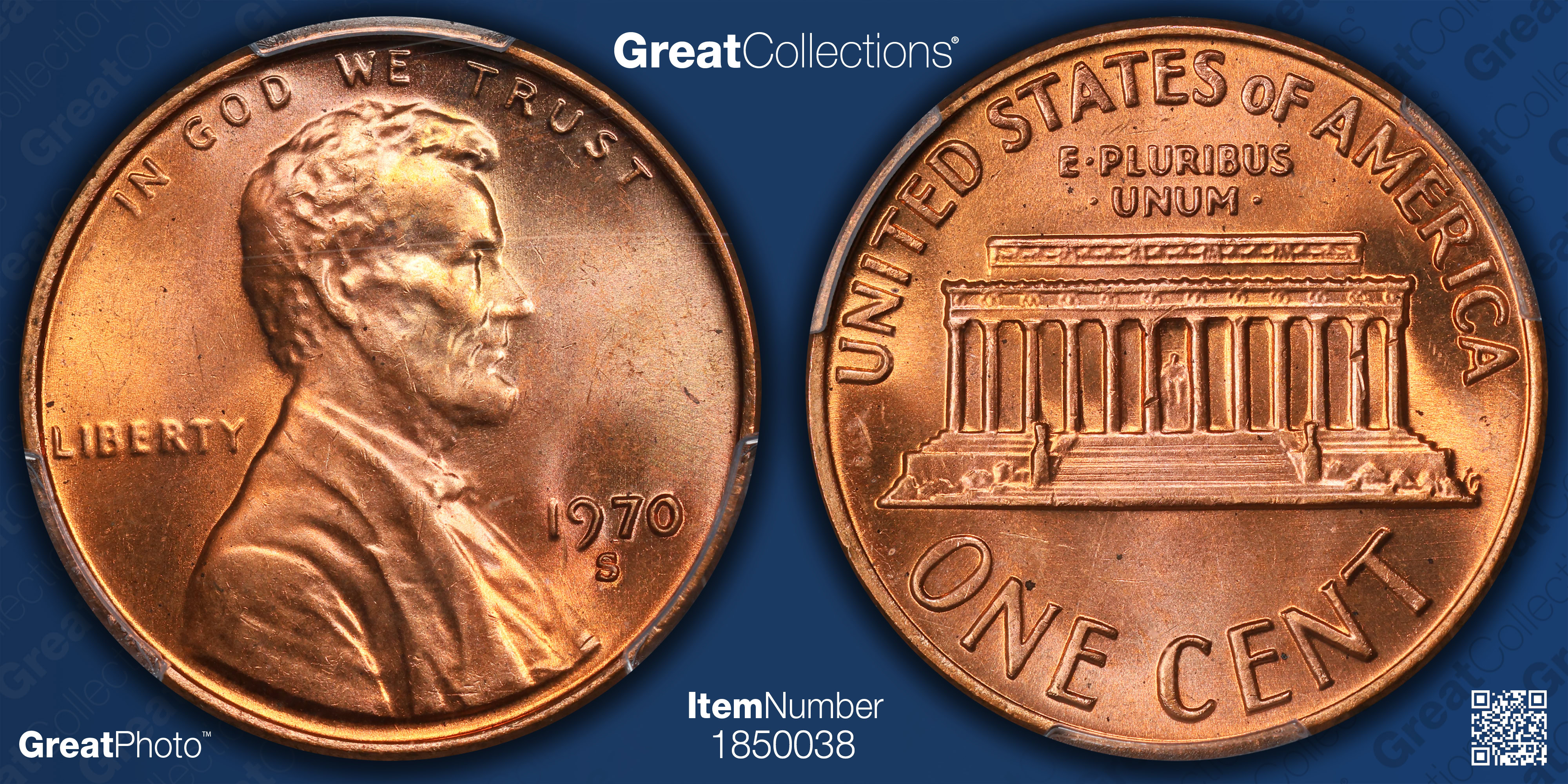 1970-S Lincoln Cent Small Date PCGS MS-65 RD (Item 1850038 ...