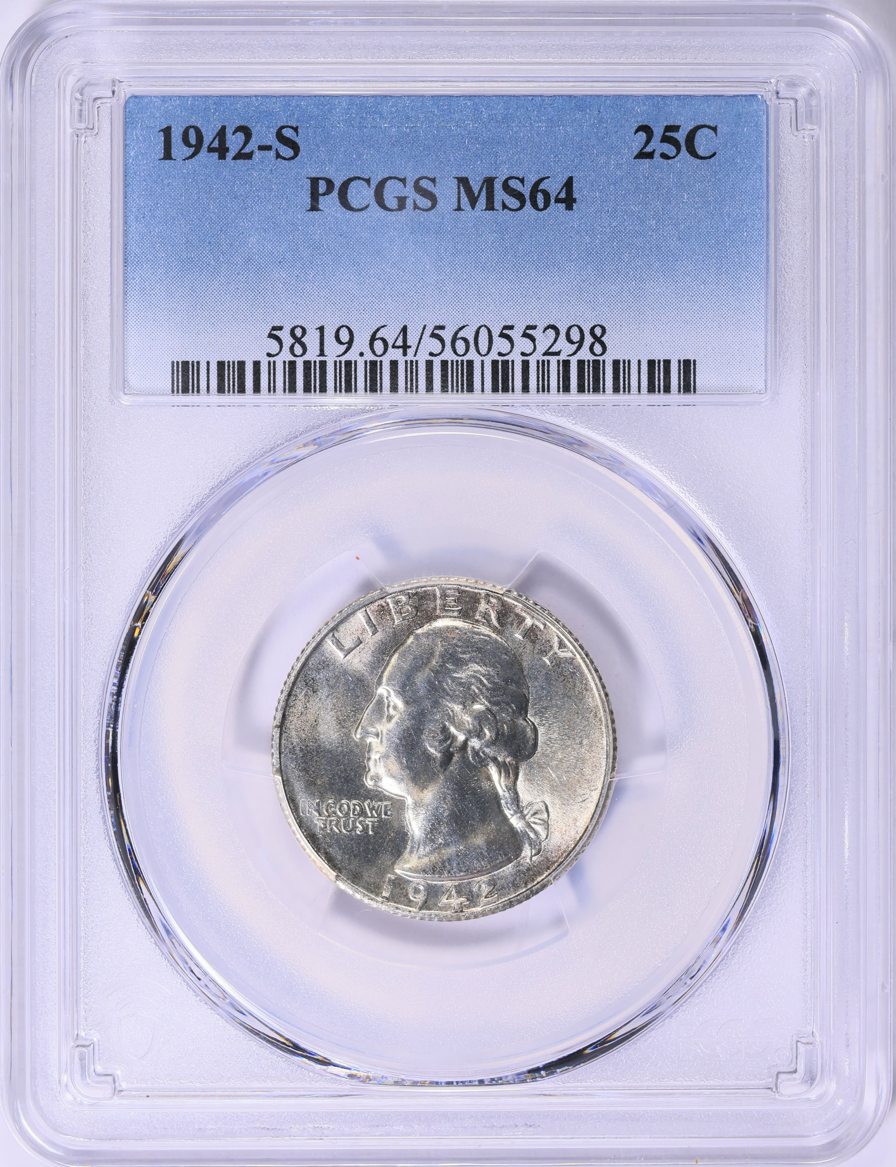 1942-S Washington Quarter PCGS MS-64 (Item 1850047) | GreatCollections Coin Auctions