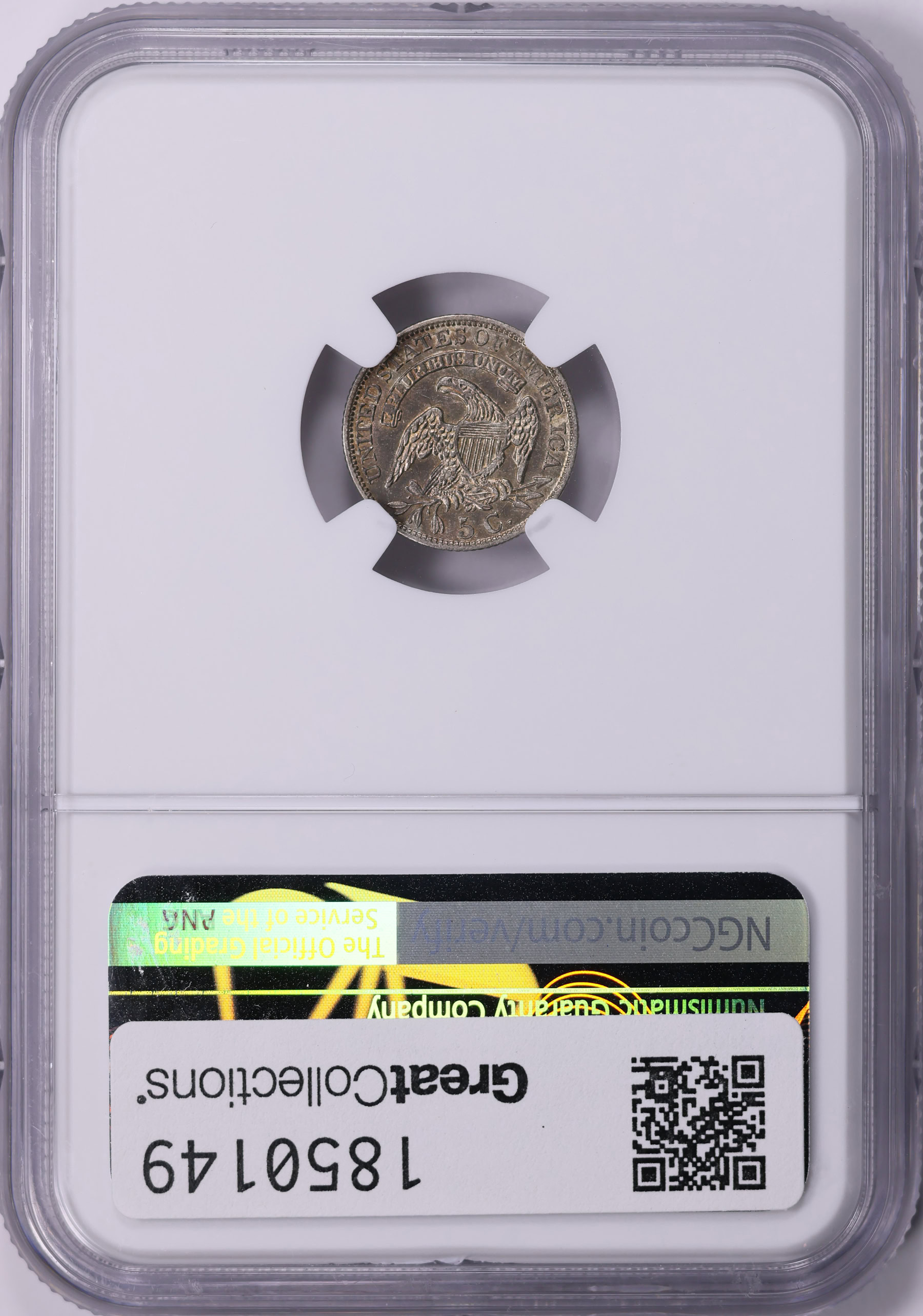 1829 Capped Bust Half Dime NGC AU-58 (Item 1850149) | GreatCollections ...