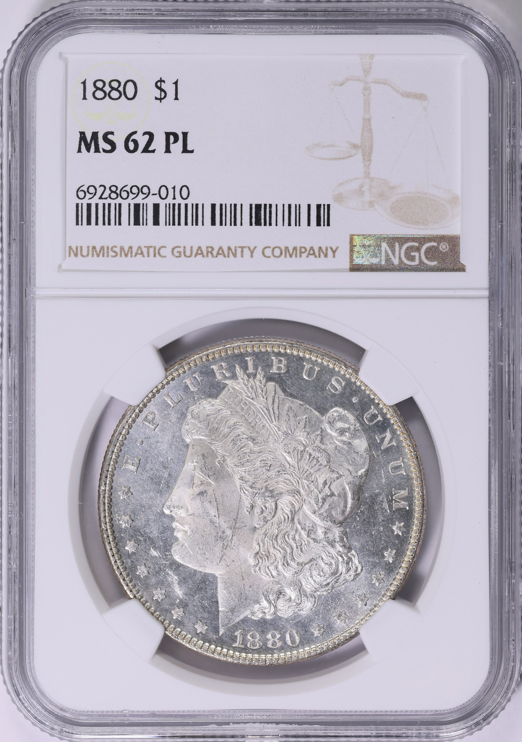 1880 Morgan Silver Dollar NGC MS-62 PL (Item 1850187) | GreatCollections Coin Auctions