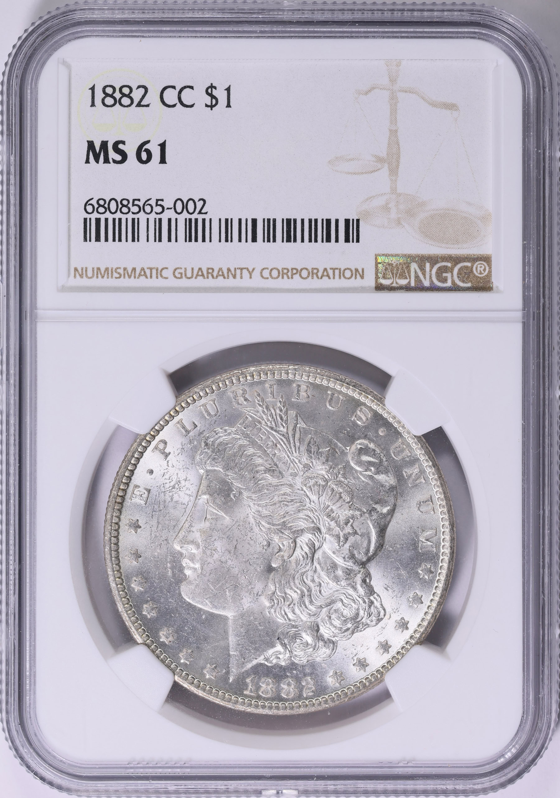 1882-CC Morgan Silver Dollar NGC MS-61 (Item 1850189) | GreatCollections Coin Auctions