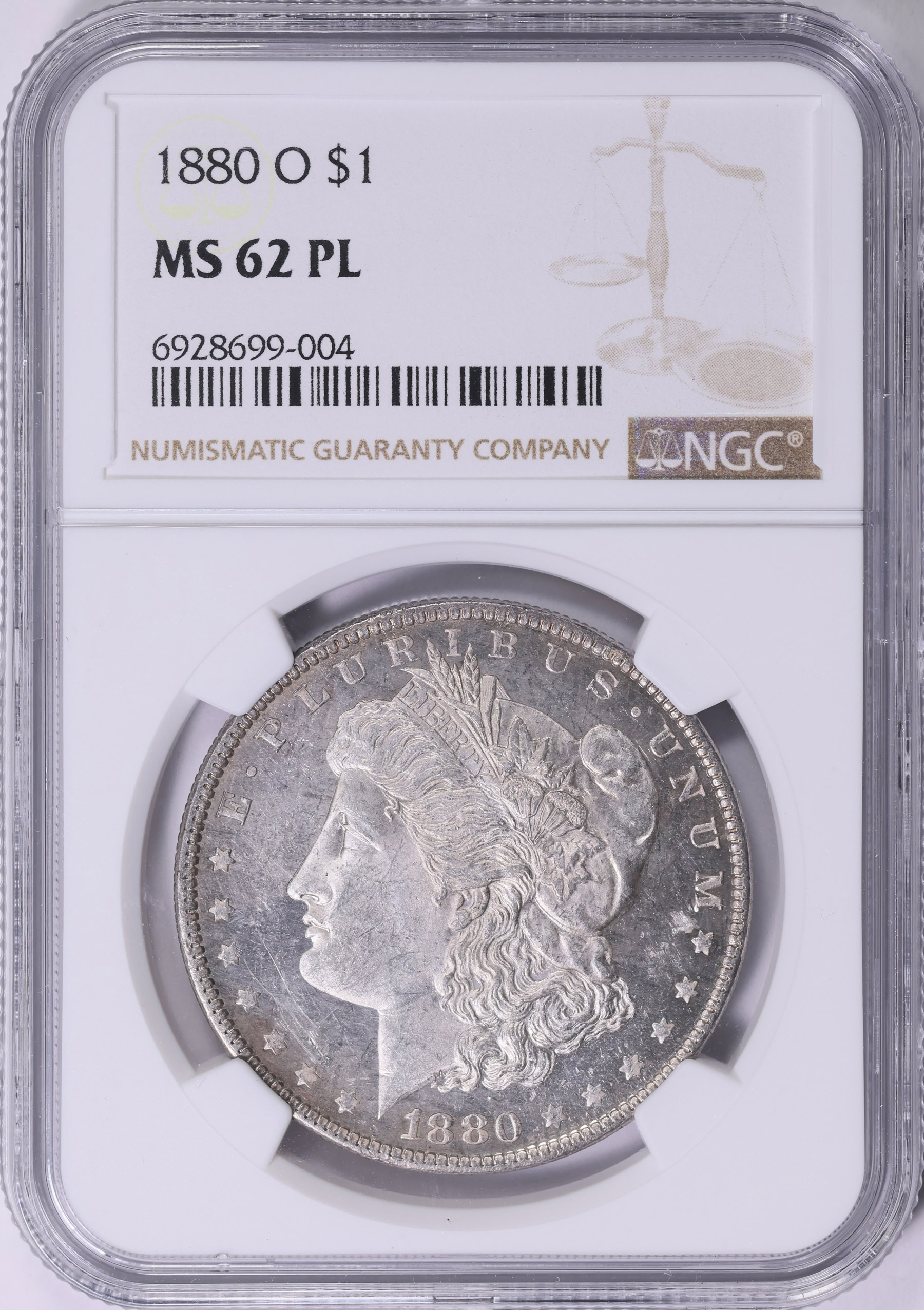 1880-O Morgan Silver Dollar NGC MS-62 PL (Item 1850198) | GreatCollections Coin Auctions