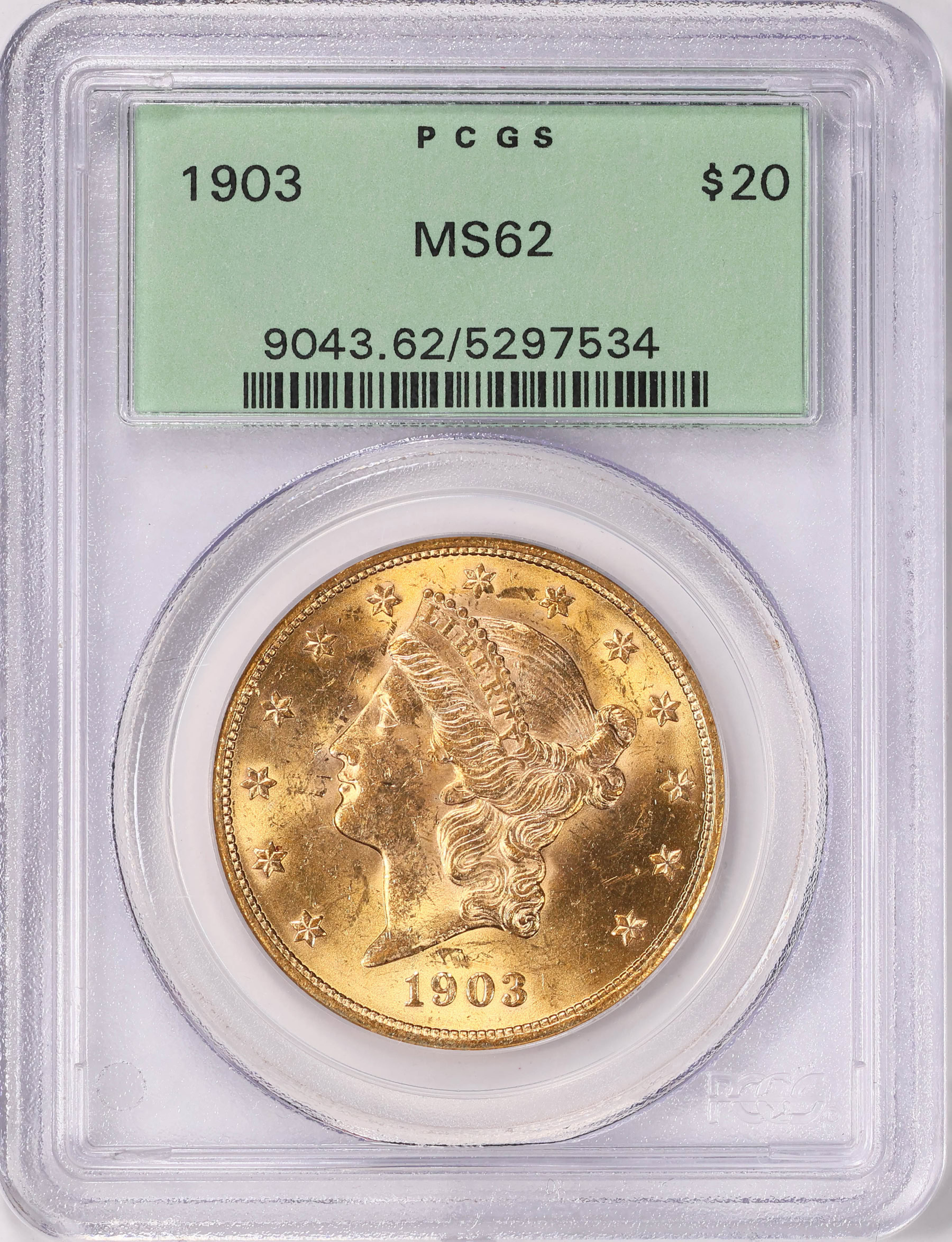 1903 Liberty Gold Double Eagle PCGS MS-62 OGH (Item 1850256) | GreatCollections Coin Auctions