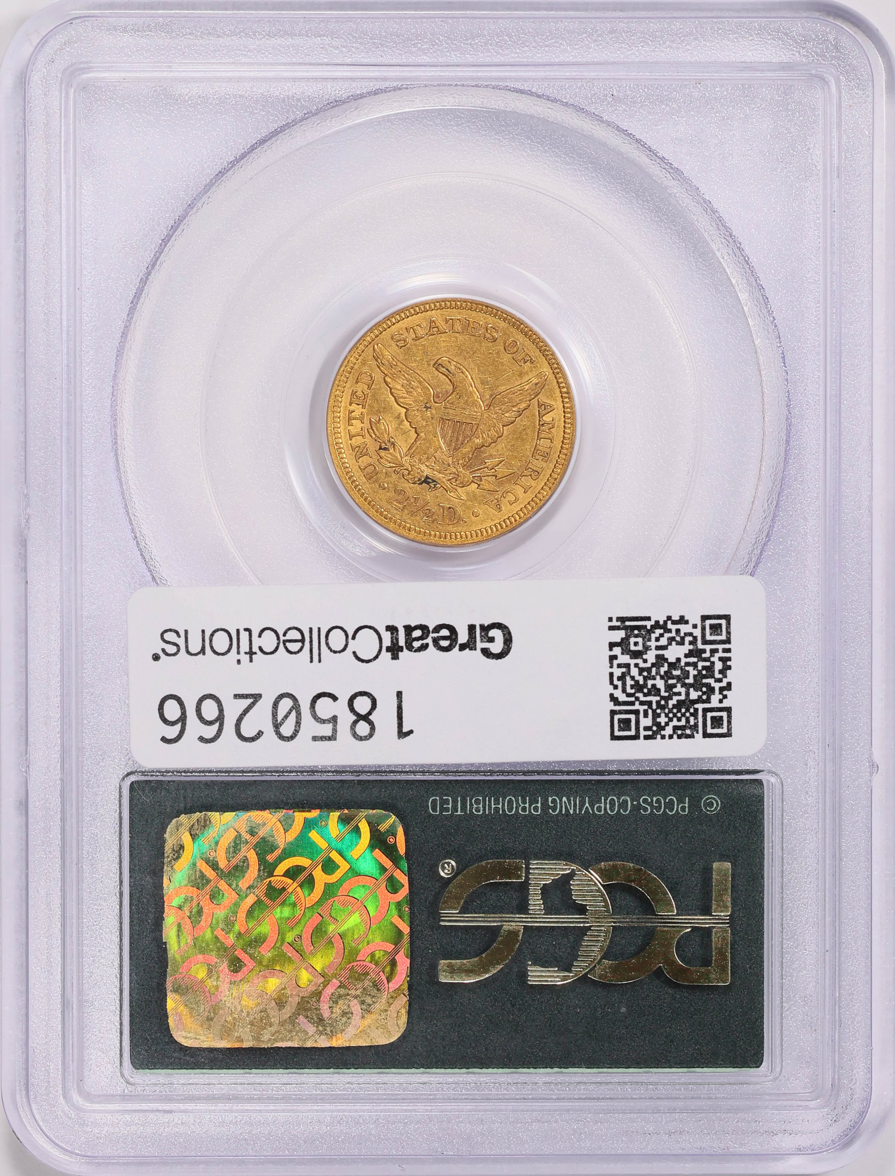 1858 Liberty Gold Quarter Eagle PCGS XF-40 OGH (Item 1850266 ...