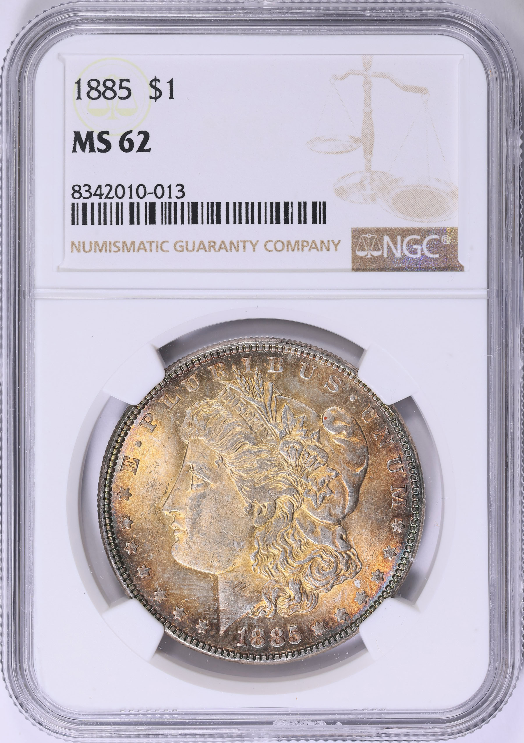 1885 Morgan Silver Dollar NGC MS-62 (Toned) (Item 1850360 ...