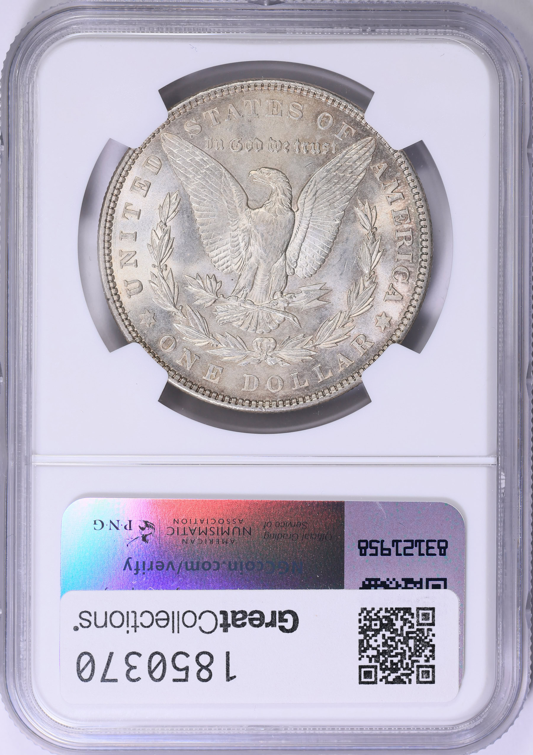 1902 Morgan Silver Dollar NGC MS-62 (Toned) (Item 1850370) | GreatCollections Coin Auctions