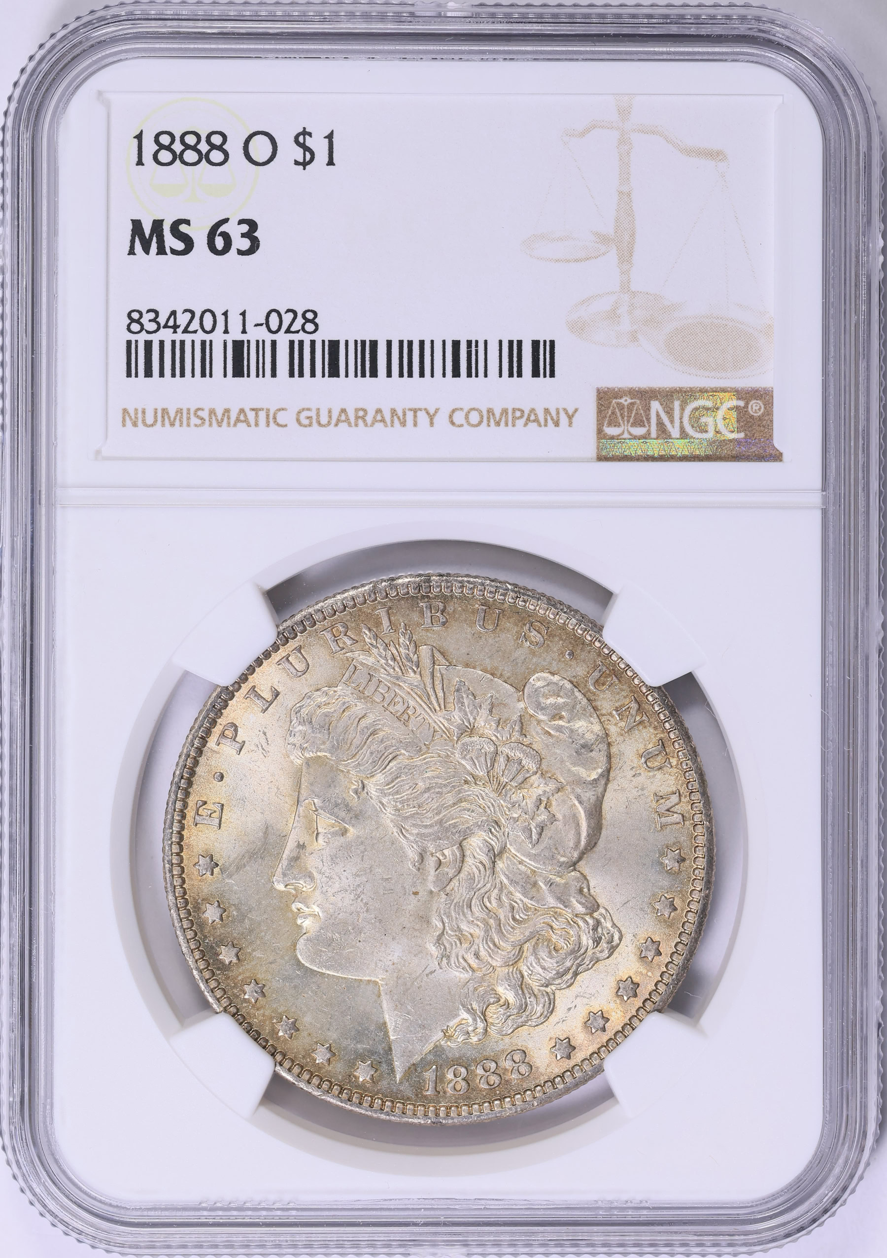 1888-O Morgan Silver Dollar NGC MS-63 (Item 1850389) | GreatCollections Coin Auctions
