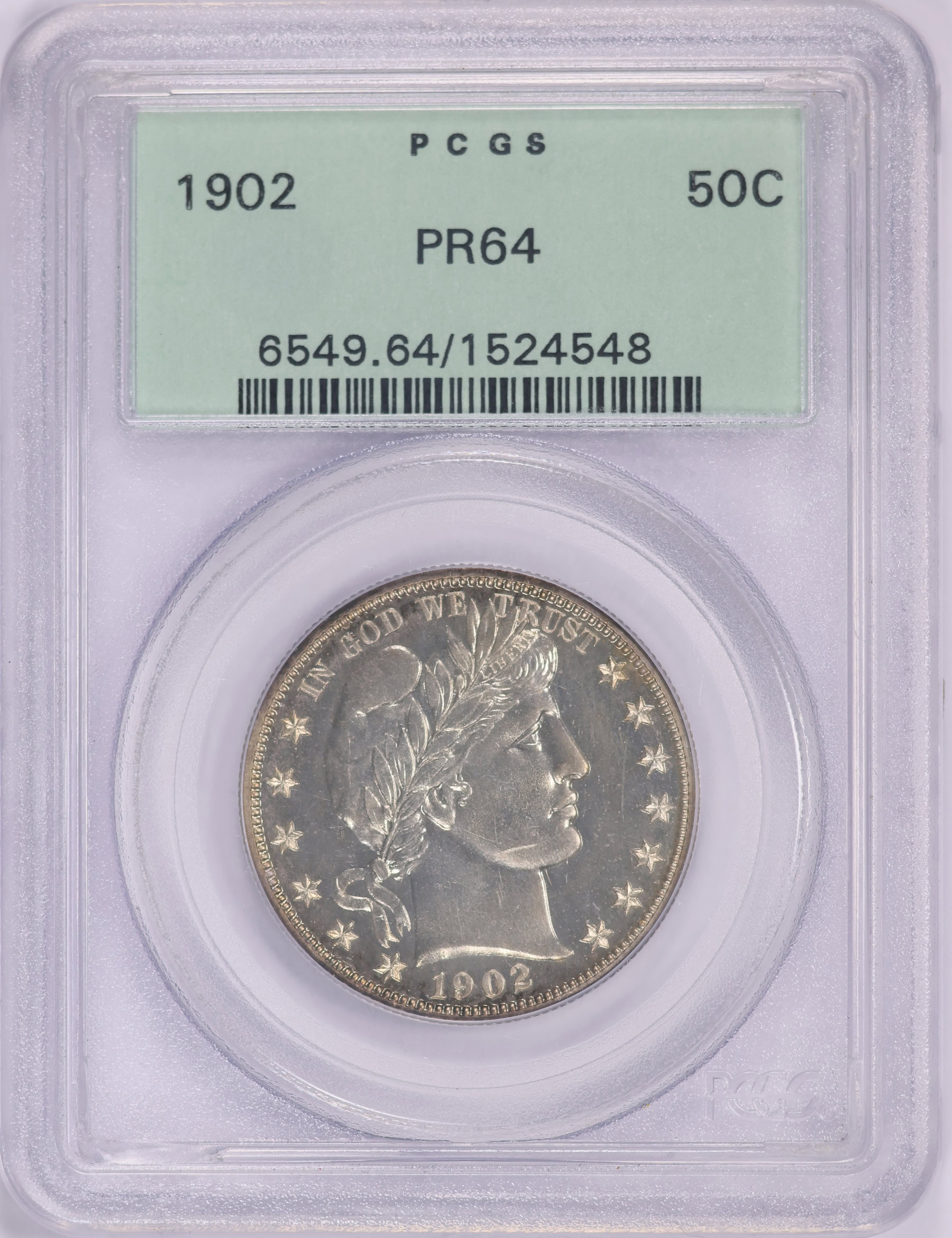 1902 Barber Half Dollar PCGS Proof-64 OGH (Item 1850425) | GreatCollections Coin Auctions