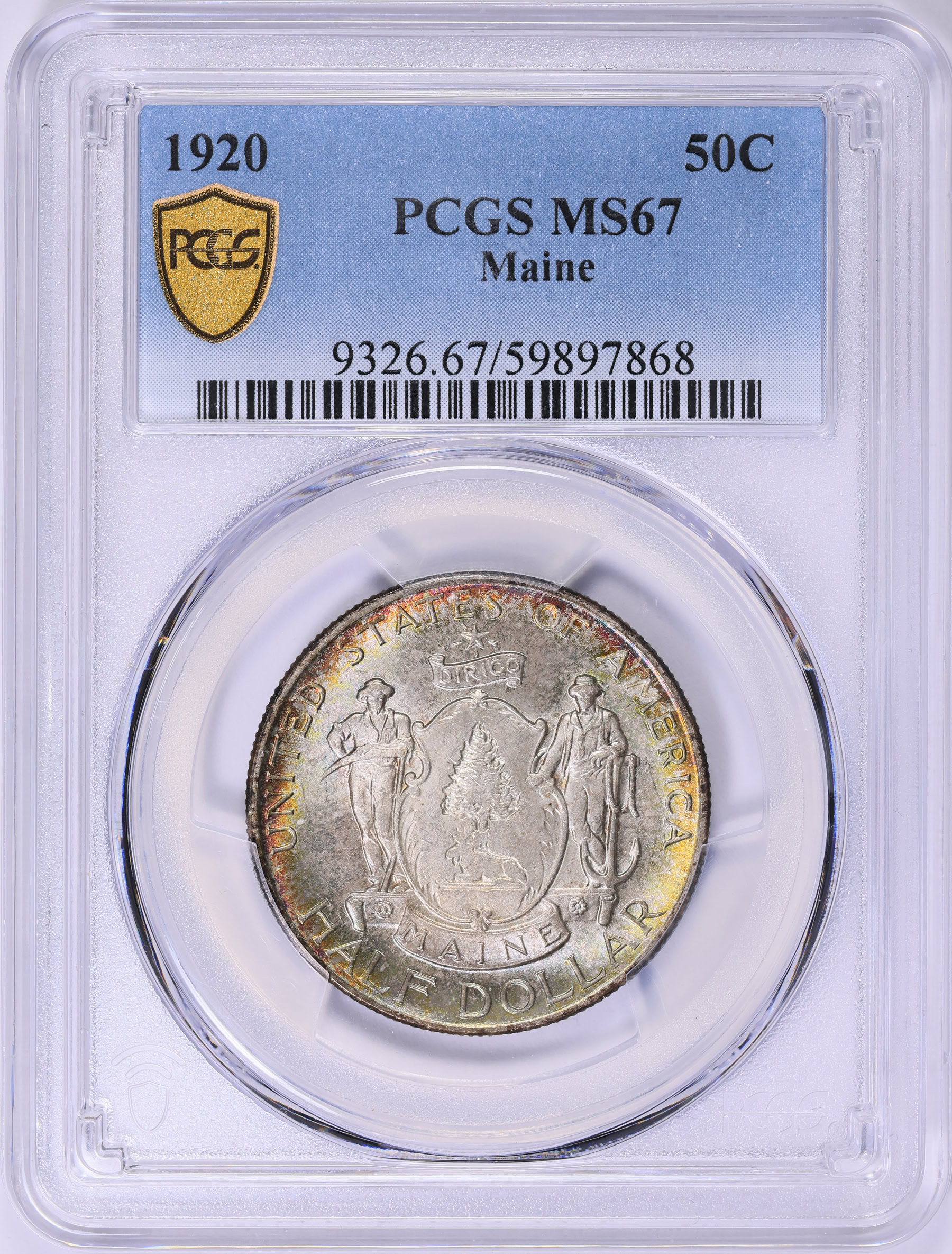 1920 Maine Centennial Half Dollar PCGS MS-67 (Toned) (Item 1850453 ...