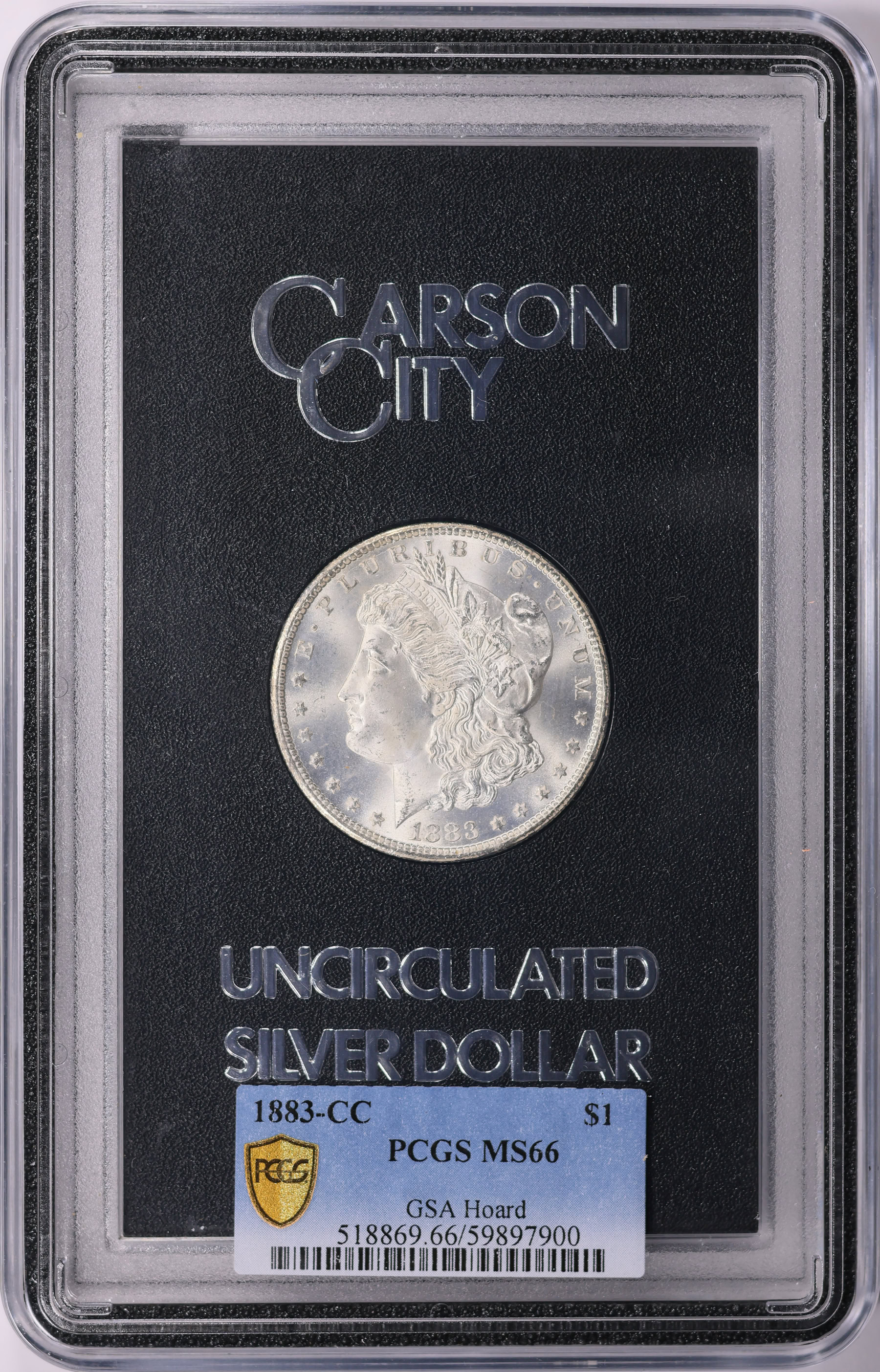 1883-CC Morgan Silver Dollar GSA Hoard PCGS MS-66 (GSA Holder) (Item ...