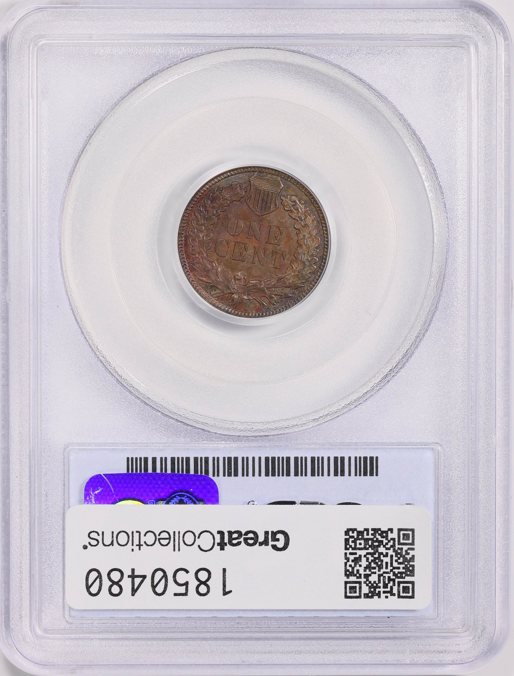 1886 Indian Cent Variety 1 PCGS MS-64 BN (Toned) (Item 1850480) | GreatCollections Coin Auctions