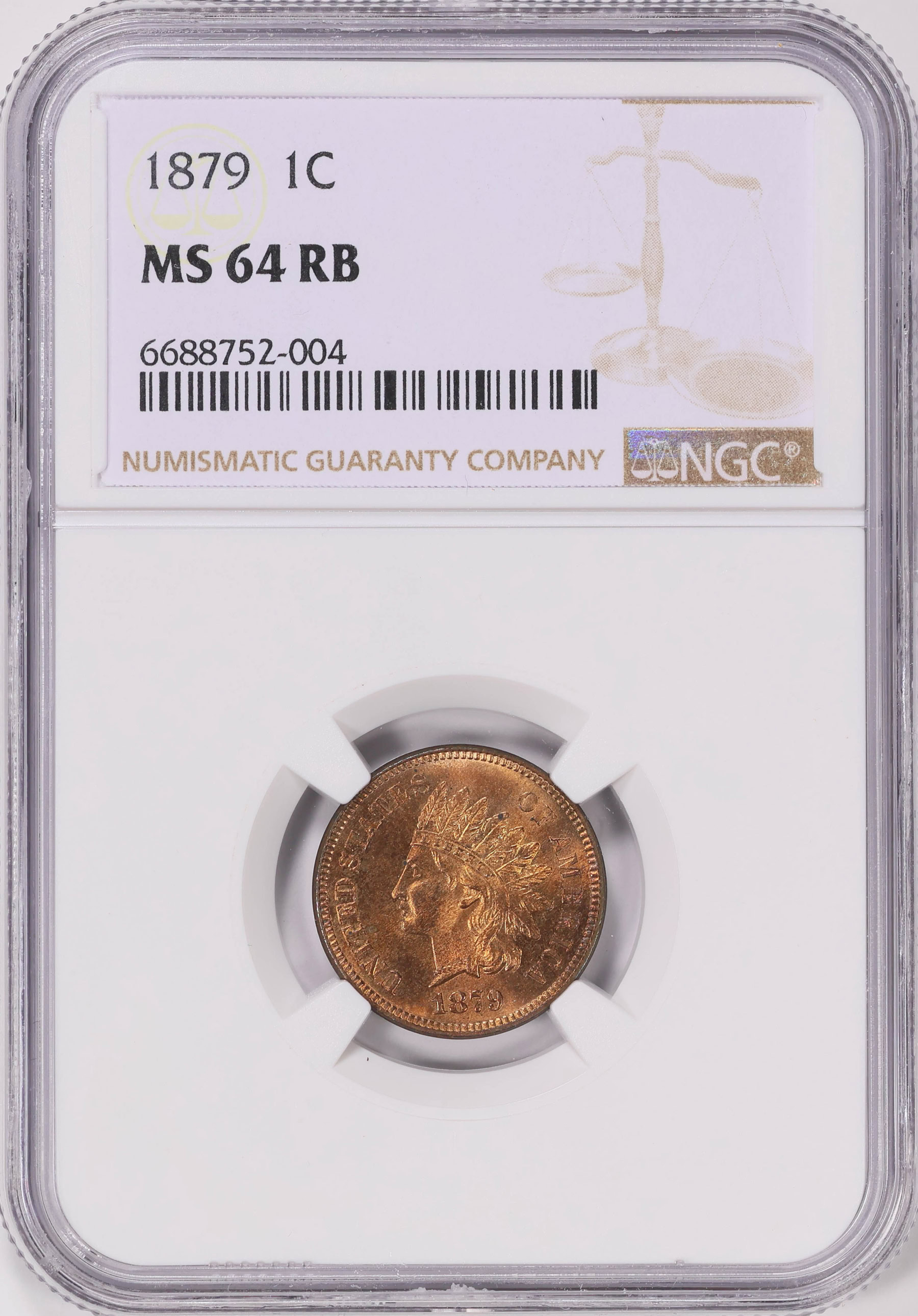 1879 Indian Cent NGC MS-64 RB (Item 1850487) | GreatCollections Coin ...