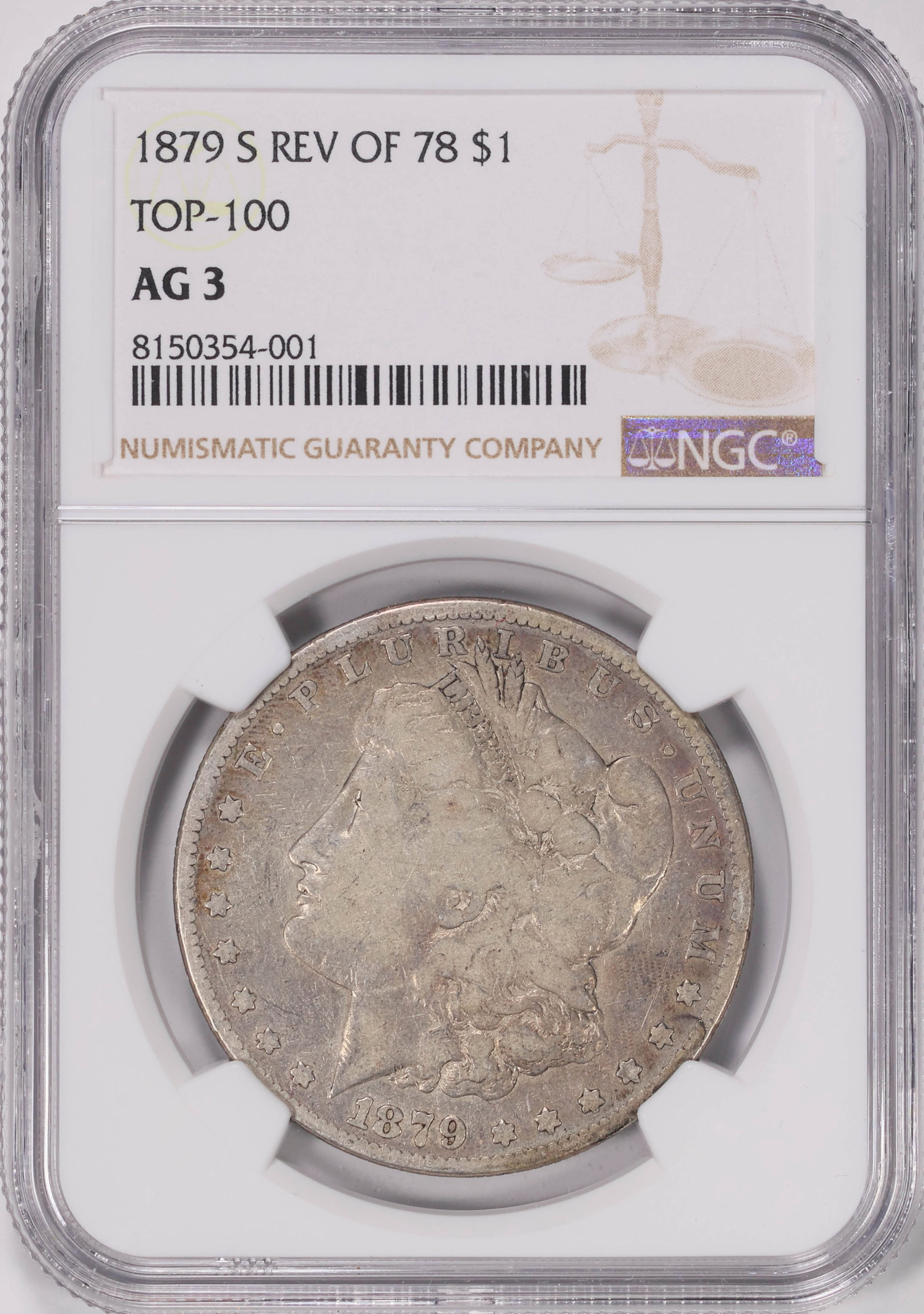 1879-S Morgan Silver Dollar Reverse of 1878 Top 100 NGC AG-03 (Item 1850553) | GreatCollections ...