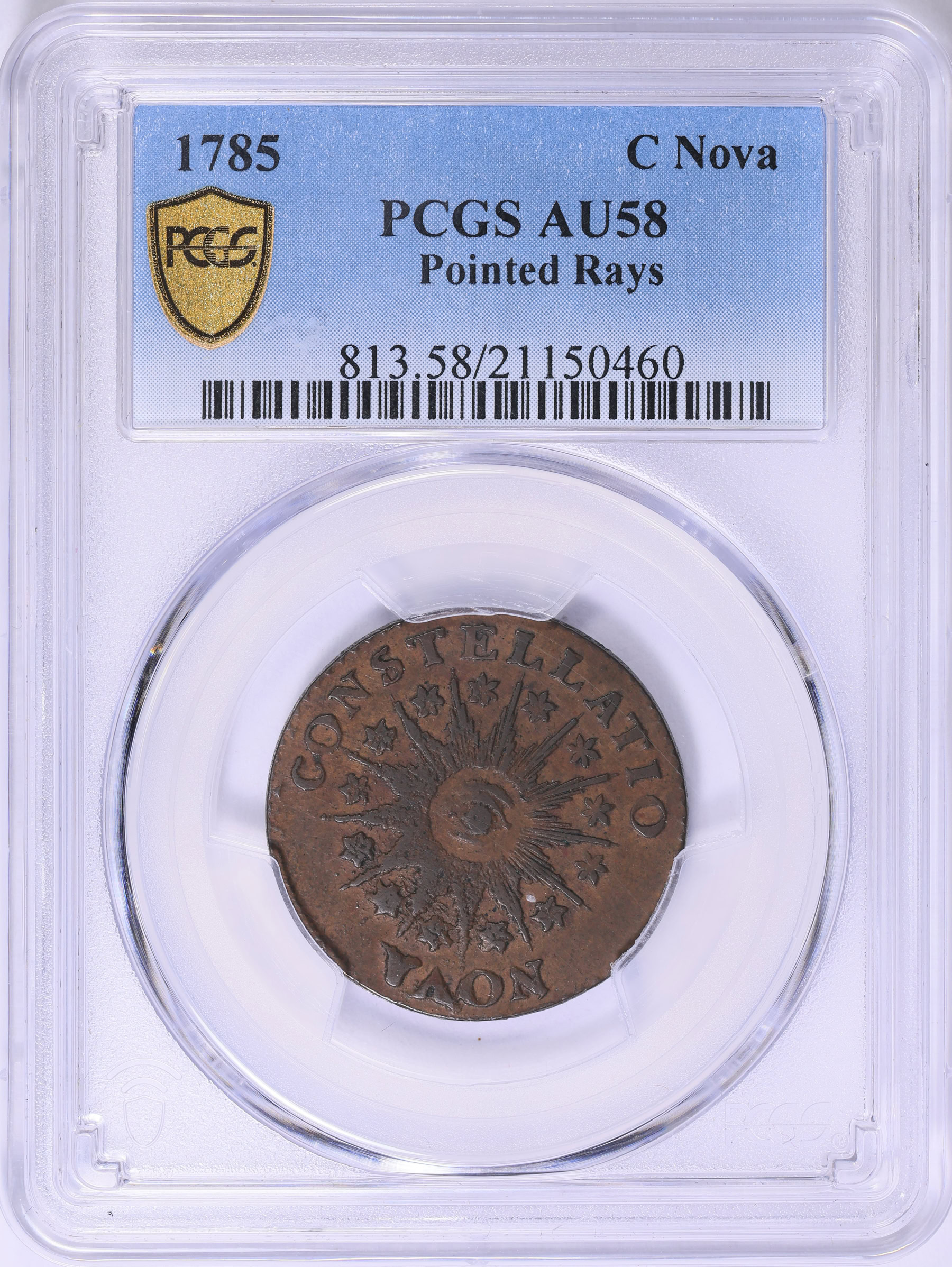 1785 Nova Constellatio Pointed Rays PCGS AU-58 BN (Item 1850557 ...