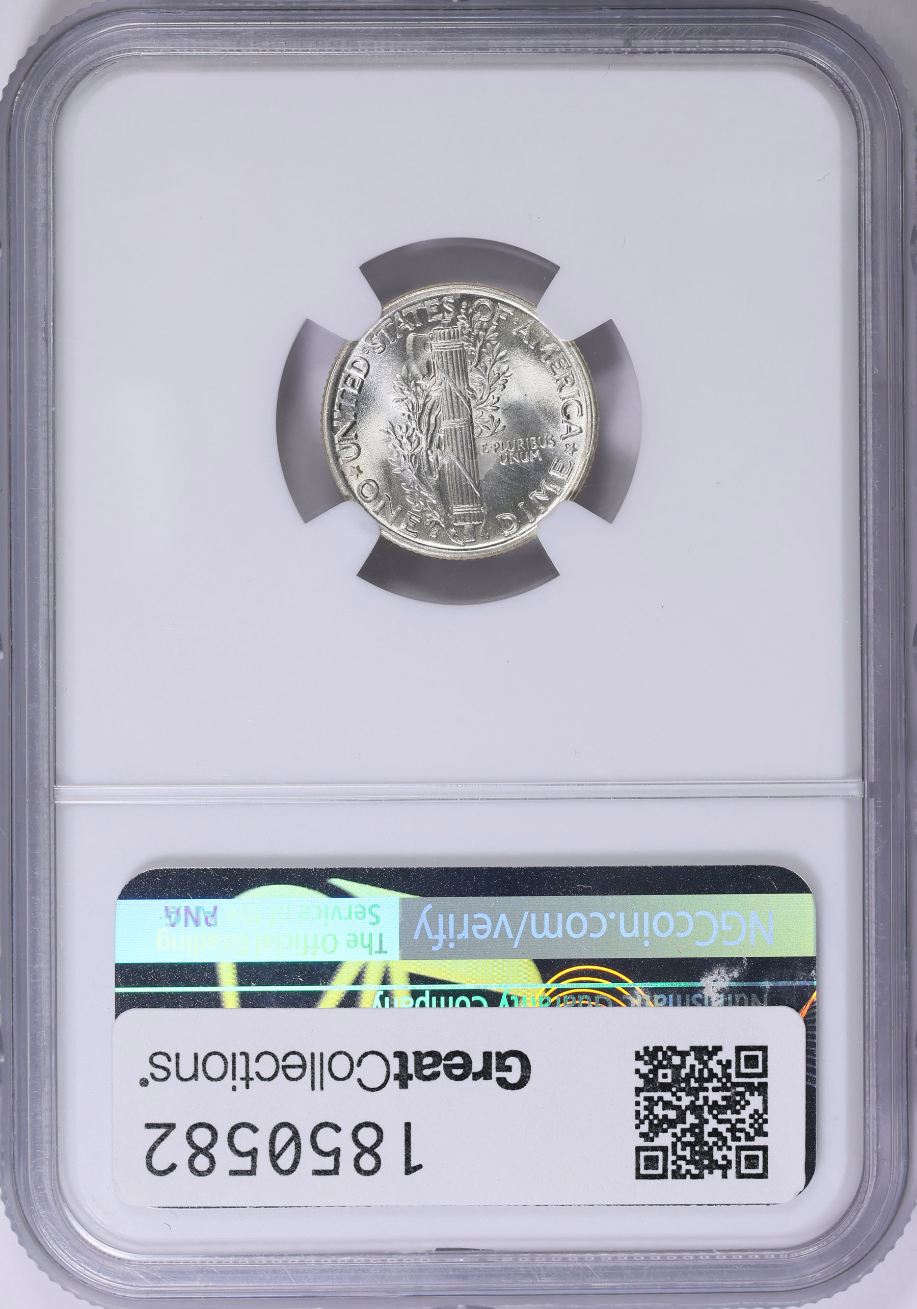 1937-S Mercury Dime NGC MS-67 FB (CAC Green) (Item 1850582) | GreatCollections Coin Auctions