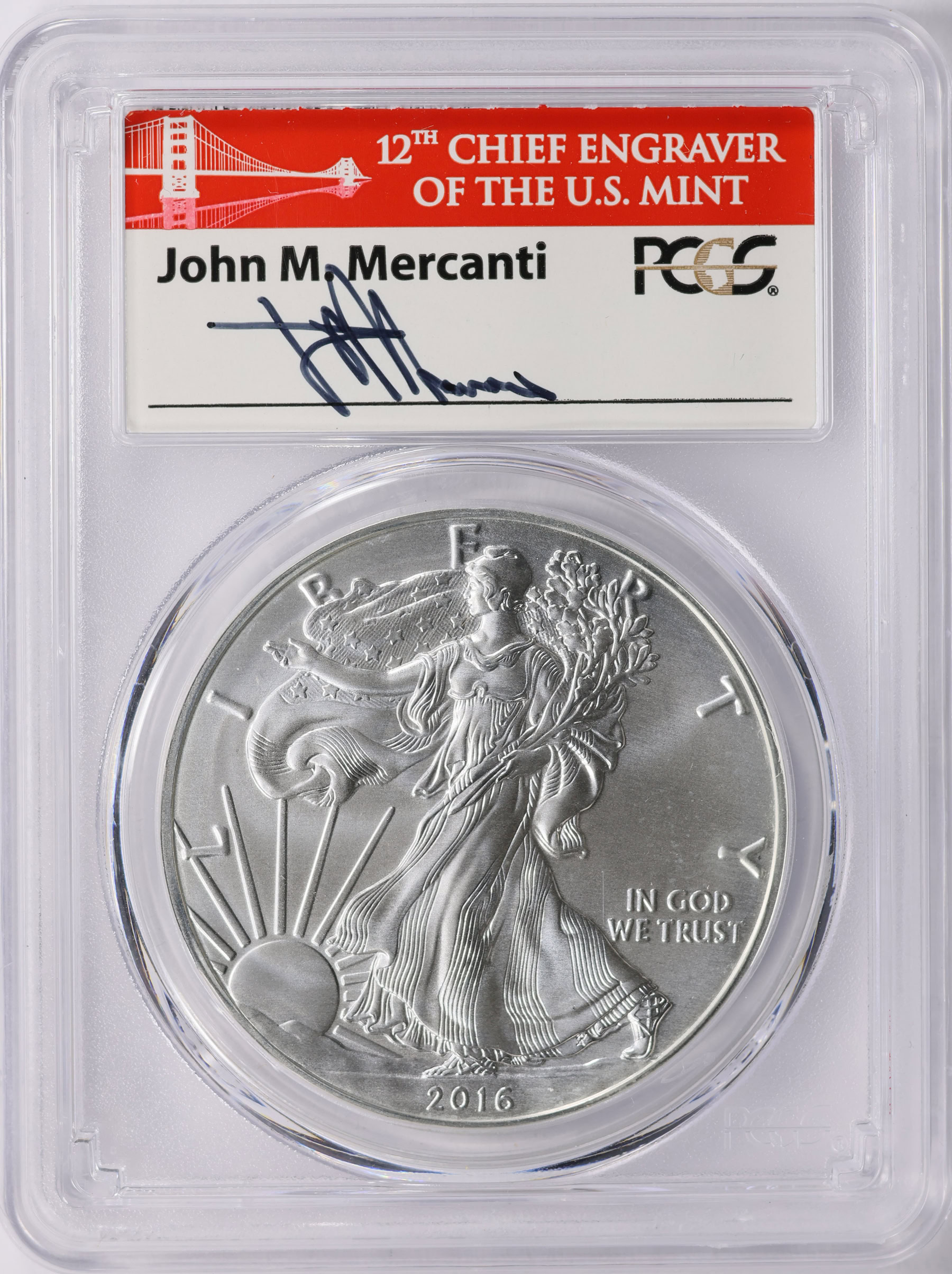 2016-W $1 Silver Eagle Burnished 30th Anniversary Lettered Edge First Strike PCGS SP-70 ...