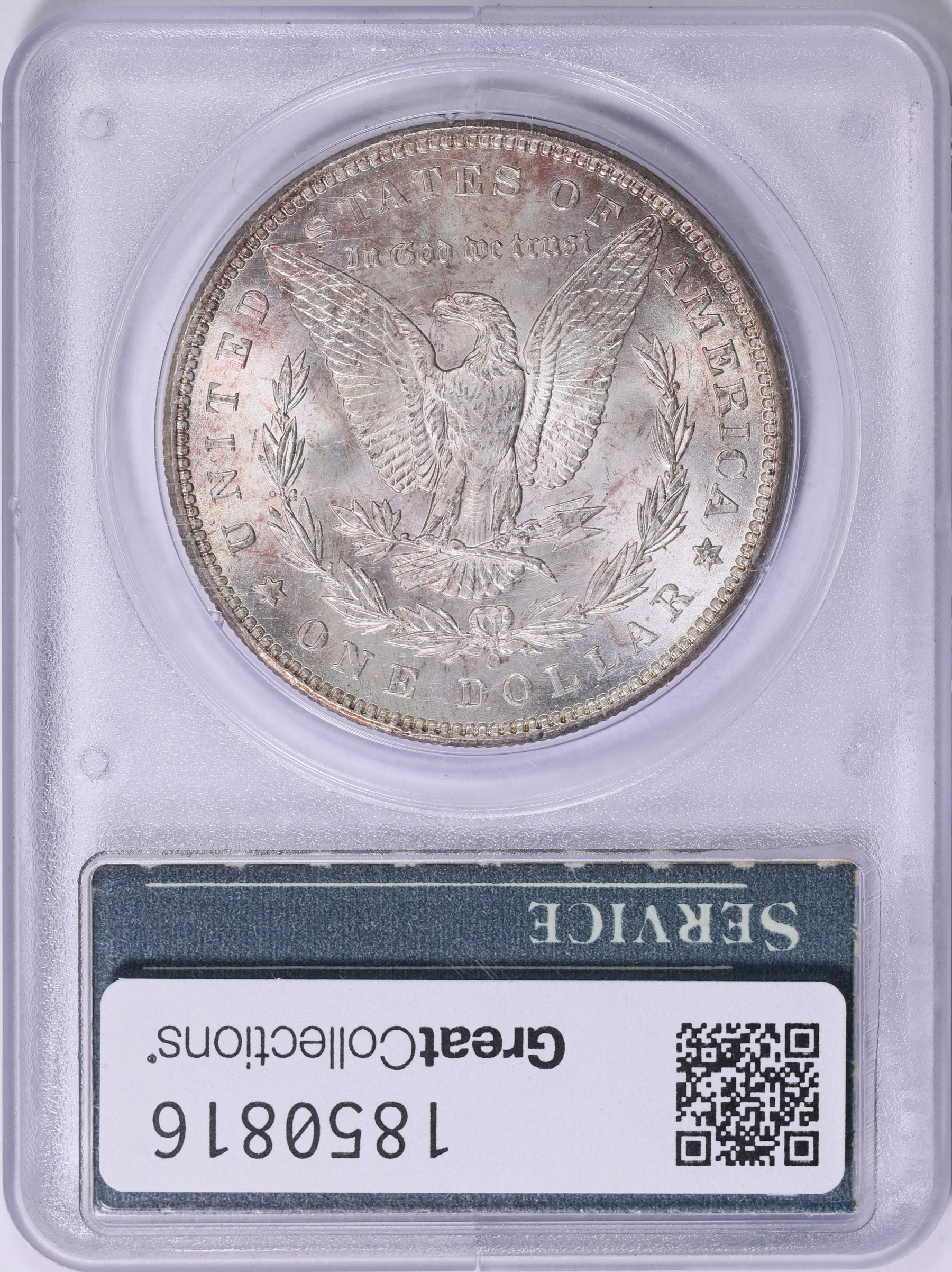 1898-O Morgan Silver Dollar PCGS MS-63 OGH (1st Gen) (Toned) (Item 1850816) | GreatCollections ...