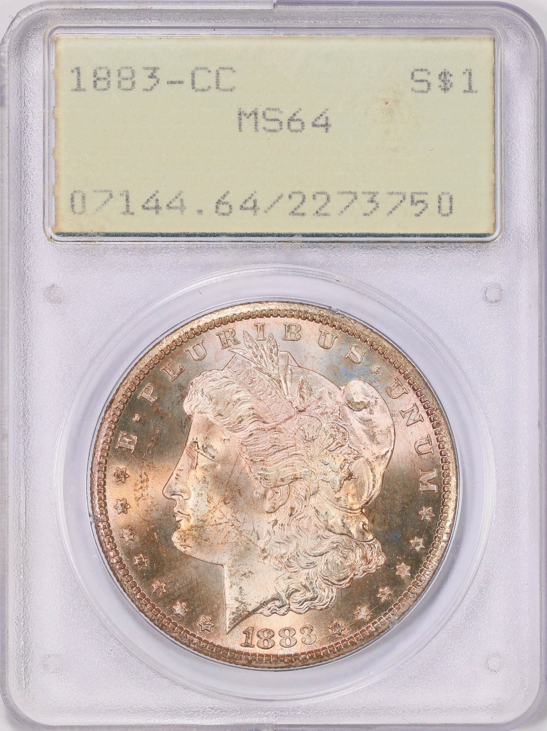 1883-CC Morgan Silver Dollar PCGS MS-64 OGH (1st Gen) (Item 1850825) | GreatCollections Coin ...