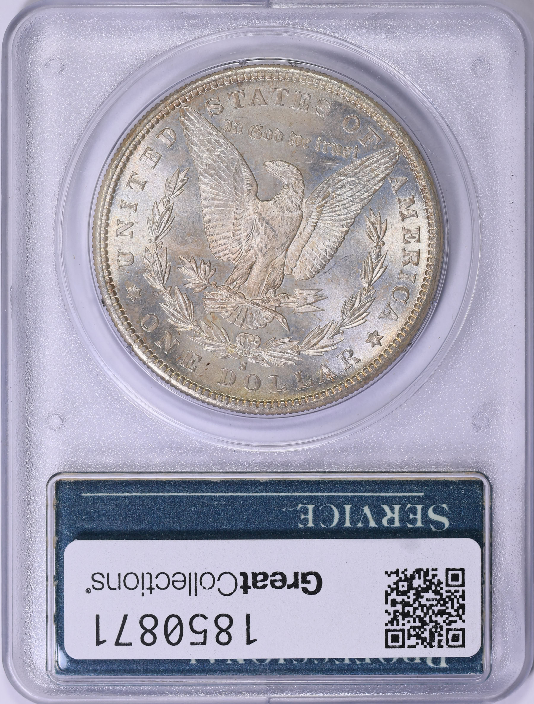 1880-S Morgan Silver Dollar PCGS MS-63 (CAC Green) (Toned) OGH (1st Gen) (Item 1850871 ...