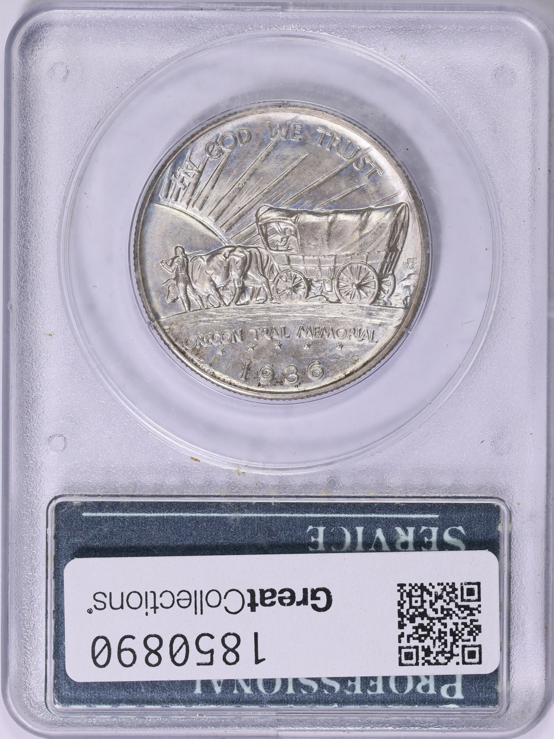 1936 Oregon Trail Memorial Half Dollar PCGS MS-65 (CAC Green) OGH (1st Gen) (Item 1850890 ...