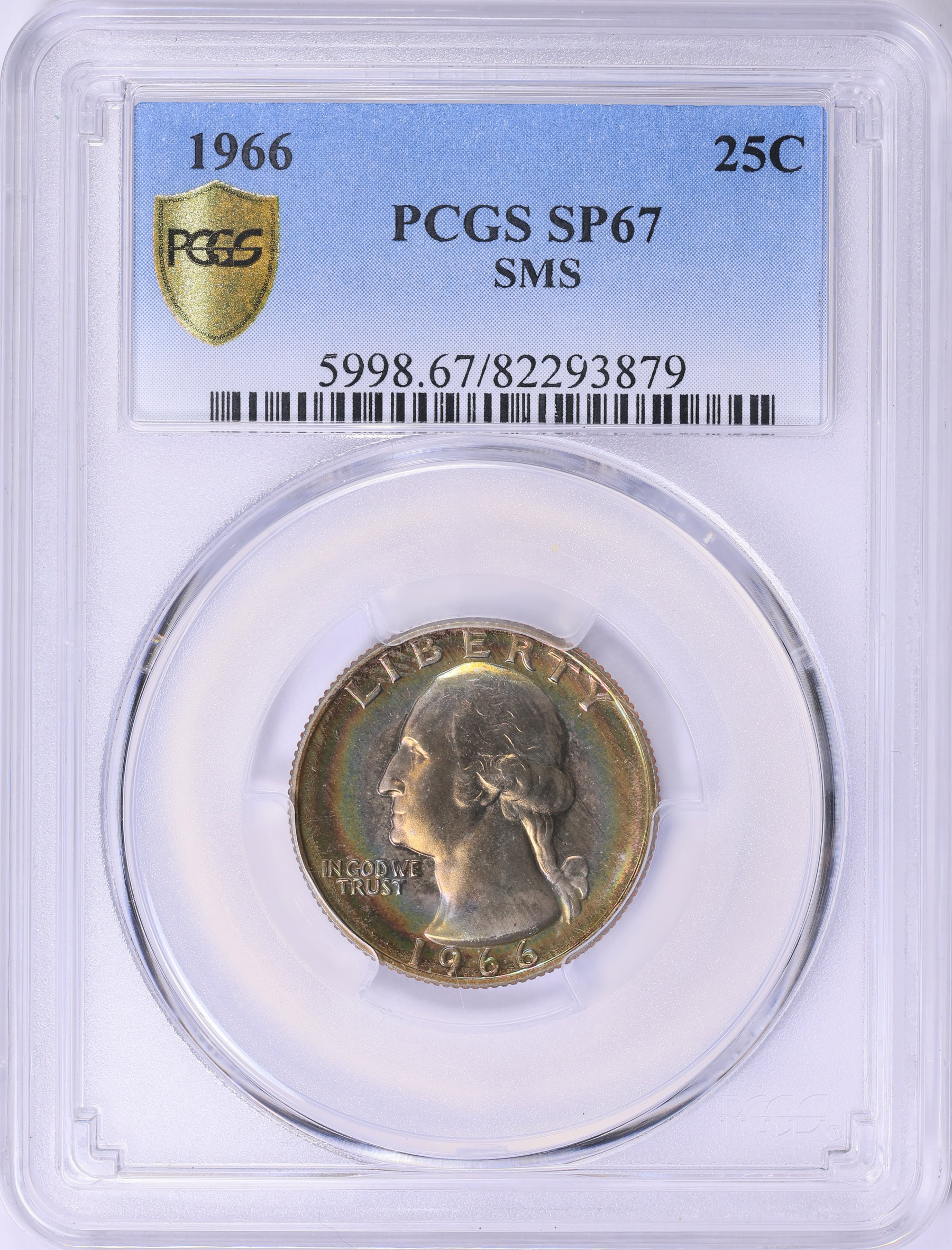 1966 Washington Quarter SMS PCGS SP-67 (Toned) (Item 1851062 ...