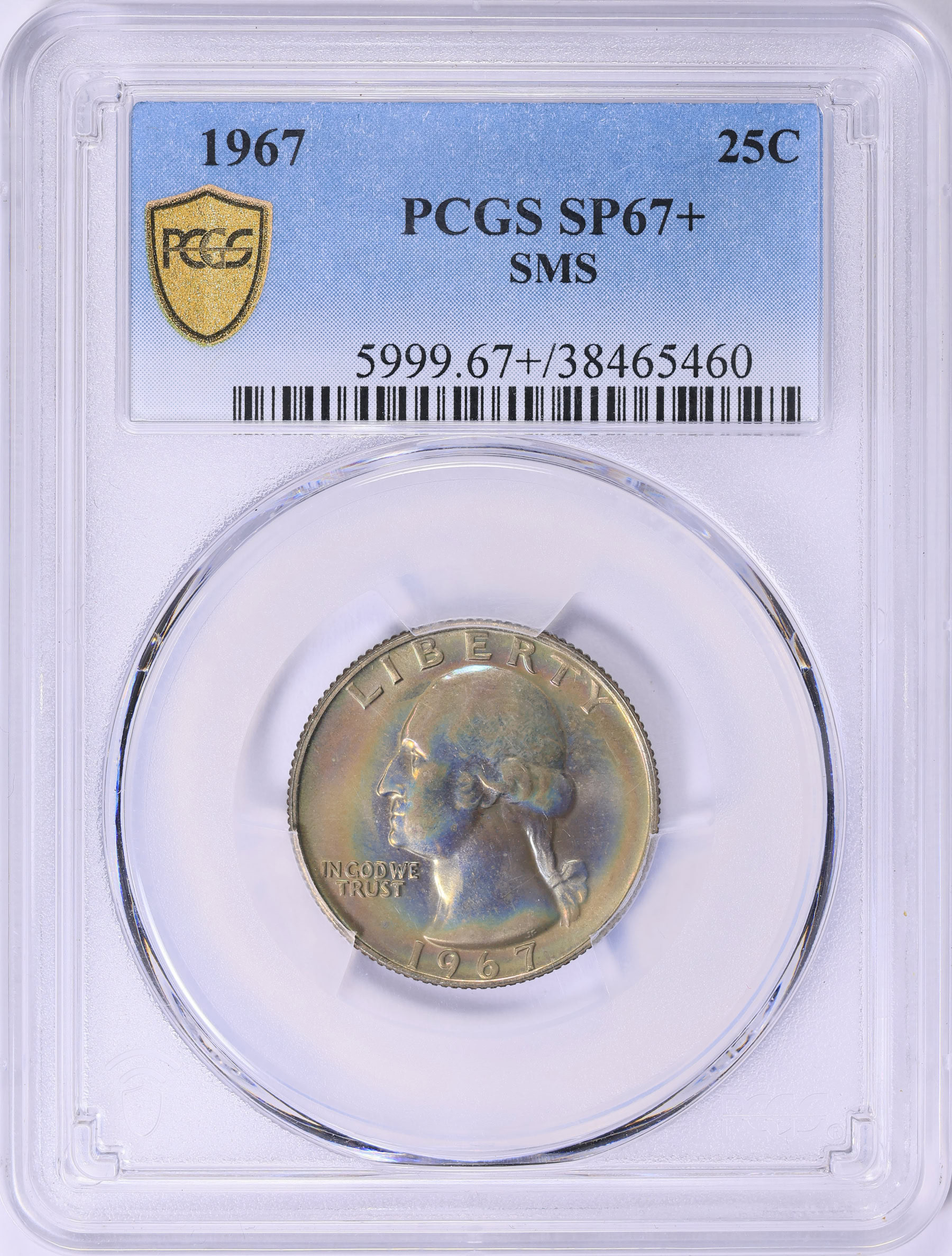 1967 Washington Quarter SMS PCGS SP-67+ (Toned) (Item 1851063 ...