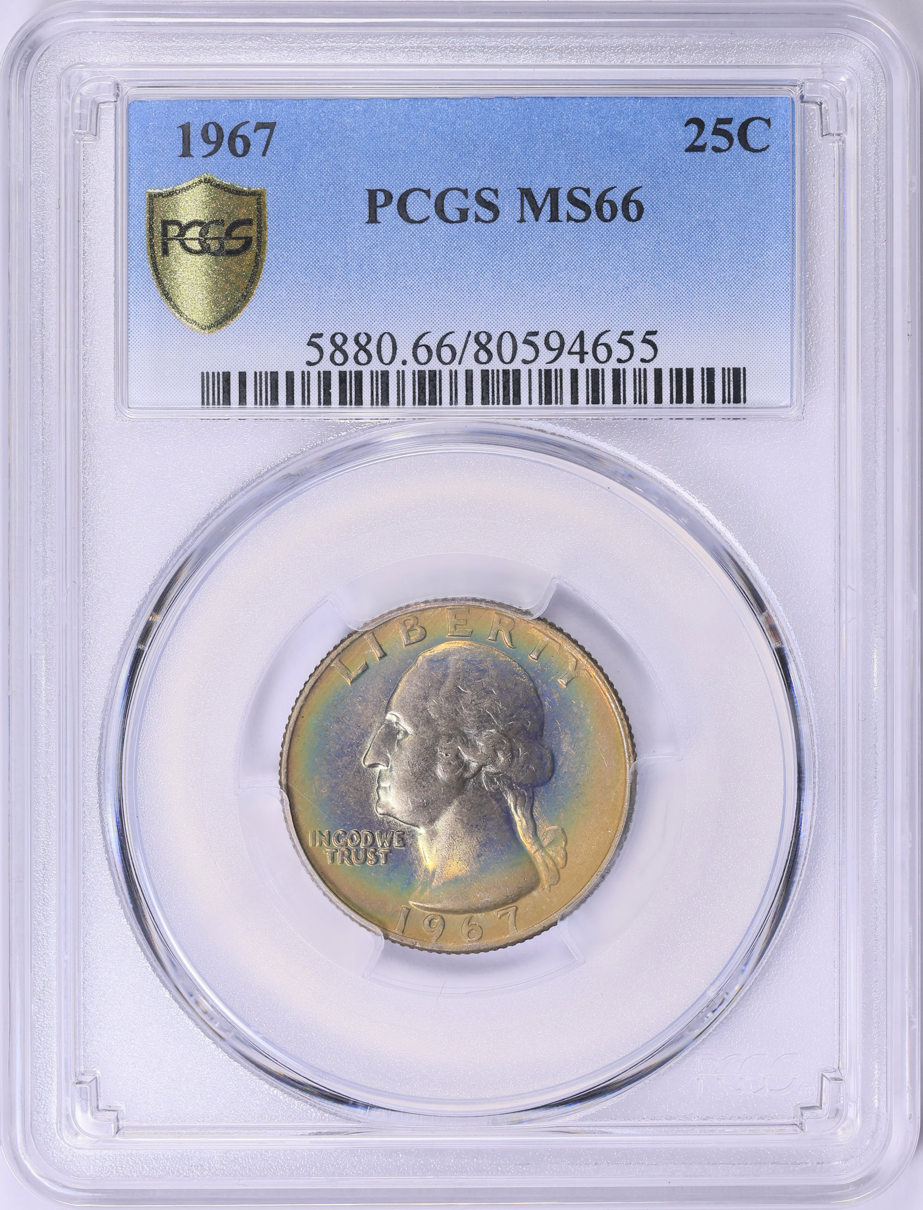 1967 Washington Quarter PCGS MS-66 (Toned) (Item 1851078 ...
