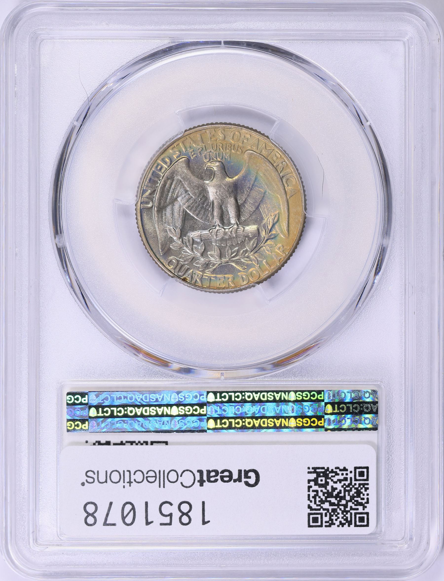 1967 Washington Quarter PCGS MS-66 (Toned) (Item 1851078) | GreatCollections Coin Auctions